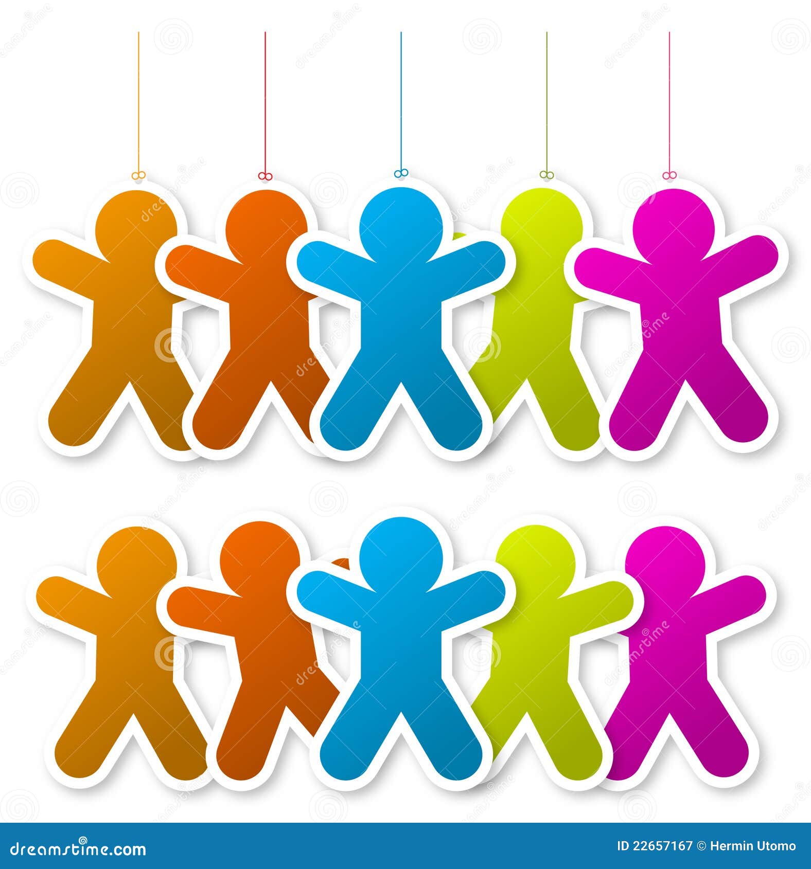 Colorful Children Figures stock illustration. Illustration of preschool ...