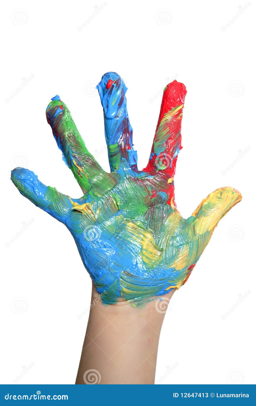 Children Hand Showing One To Five Fingers Count Isolated On White ...