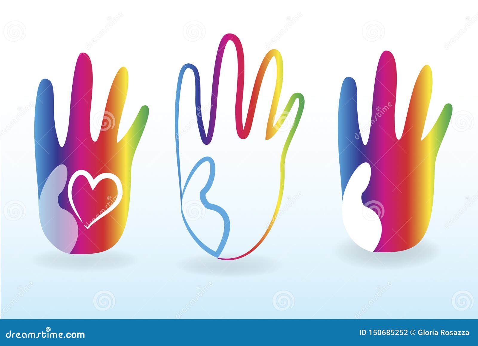 Colorful Children Hands Logo Vector Stock Vector - Illustration of ...