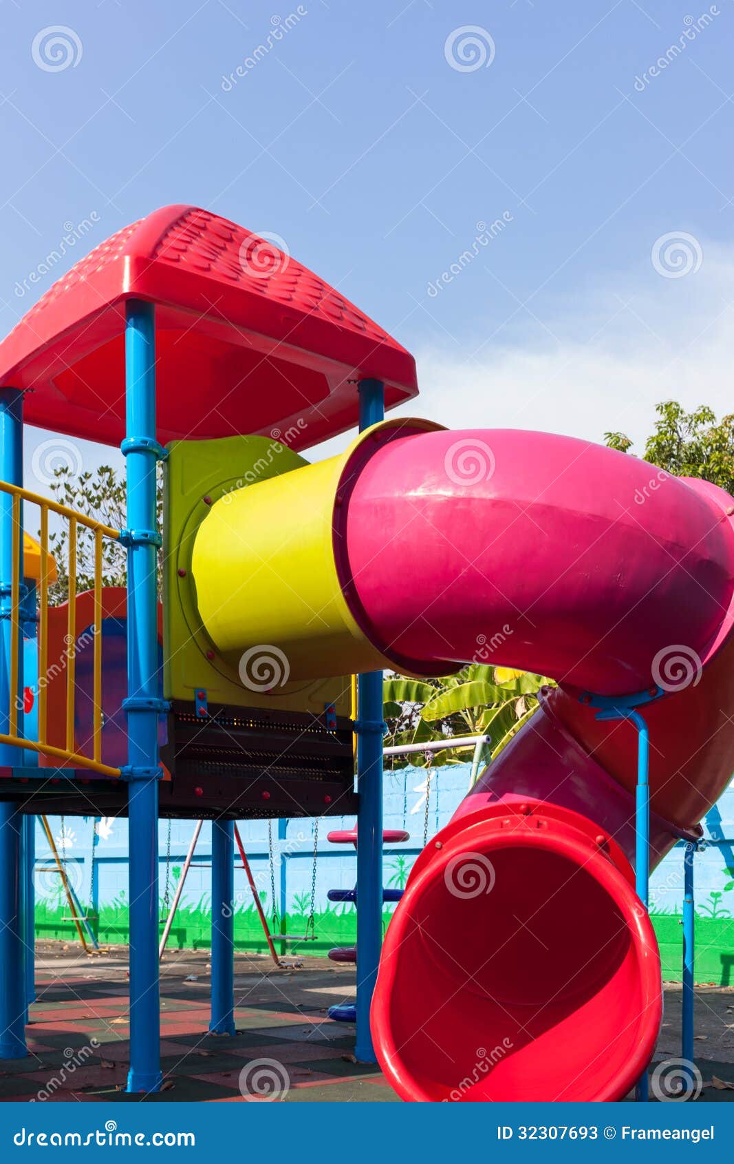 Colorful Children Playground Stock Image - Image of playground, outdoor ...