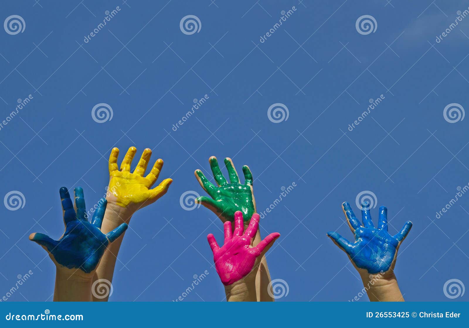 Colorful children s hands stock image. Image of painted - 26553425