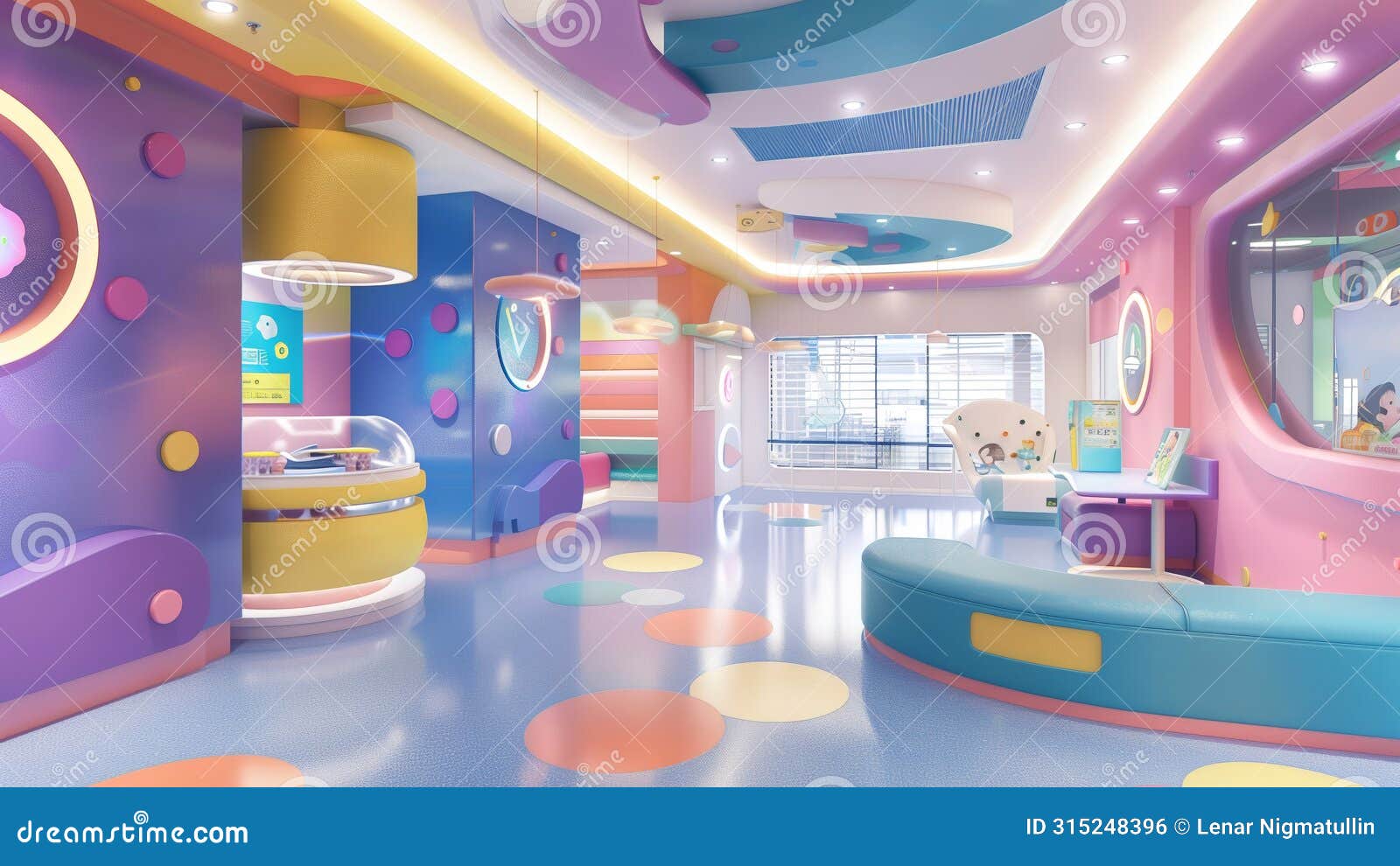 Colorful Children S Hospital Play Area with Fun, Interactive Elements ...