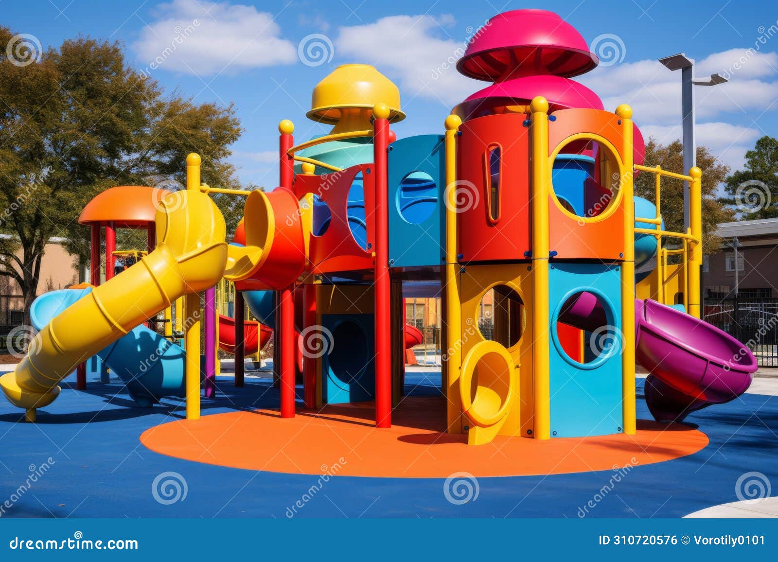 Colorful Children S Playground with Interactive and Educational ...