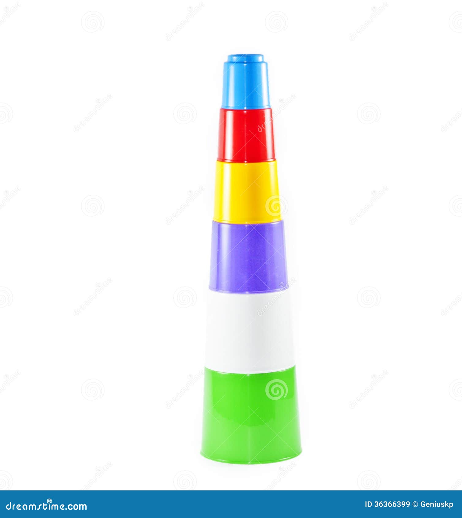 Colorful Childrens Toy Stacking Cups Stock Image - Image of kids, path ...