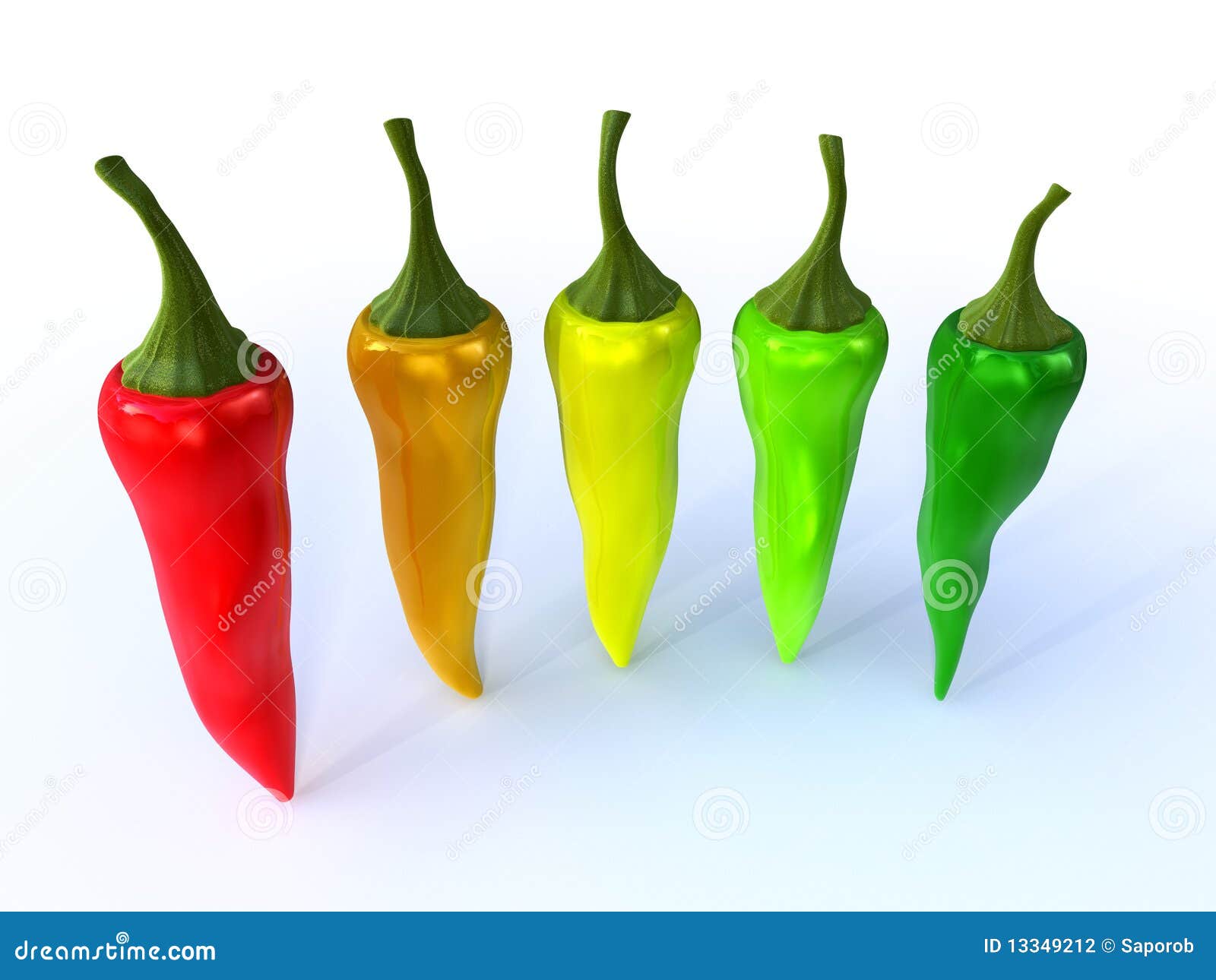 Colorful chili stock illustration. Illustration of menu - 13349212