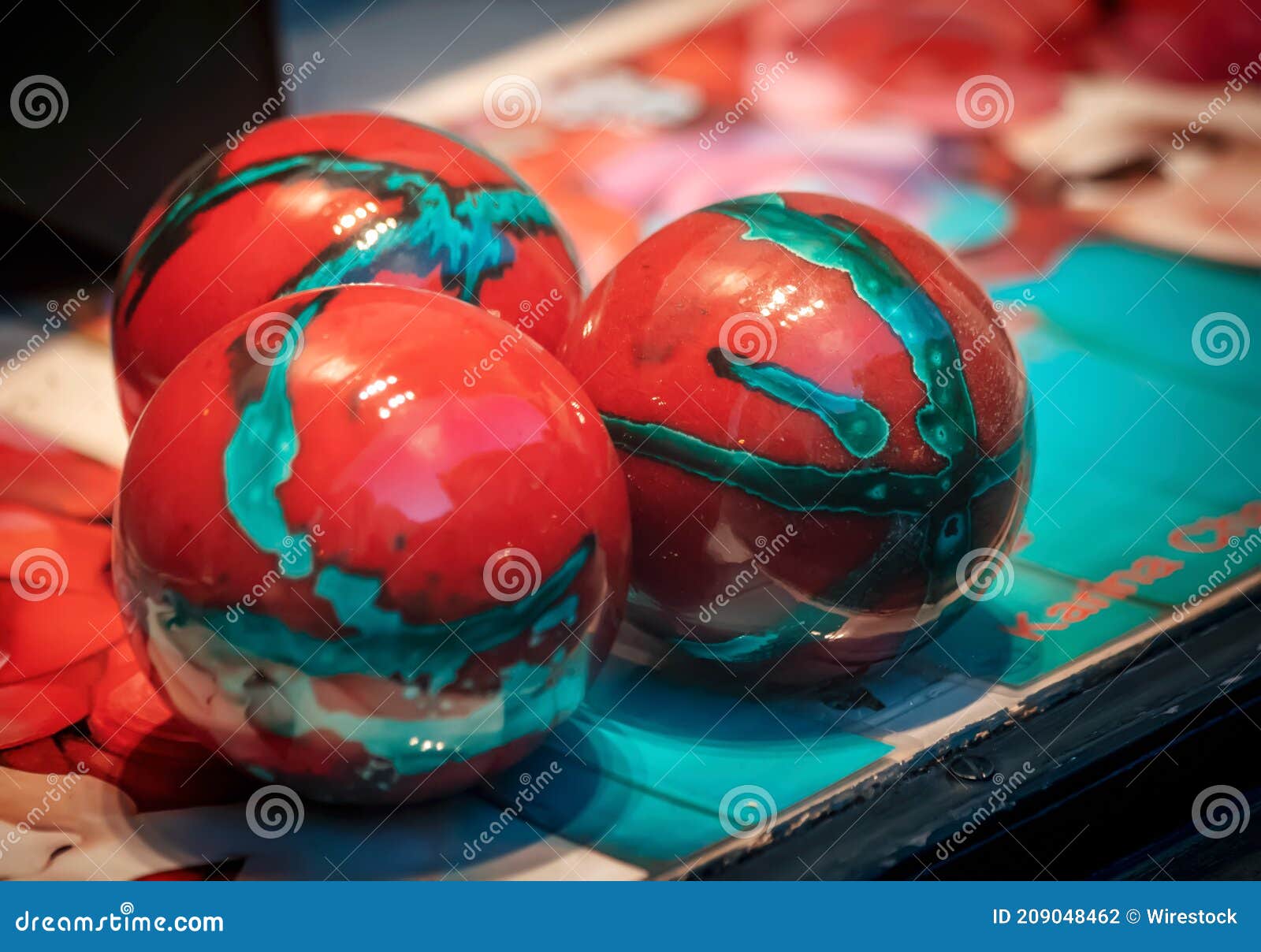 Colorful Chinese Baoding Balls in Buenos Aires Editorial Photography ...