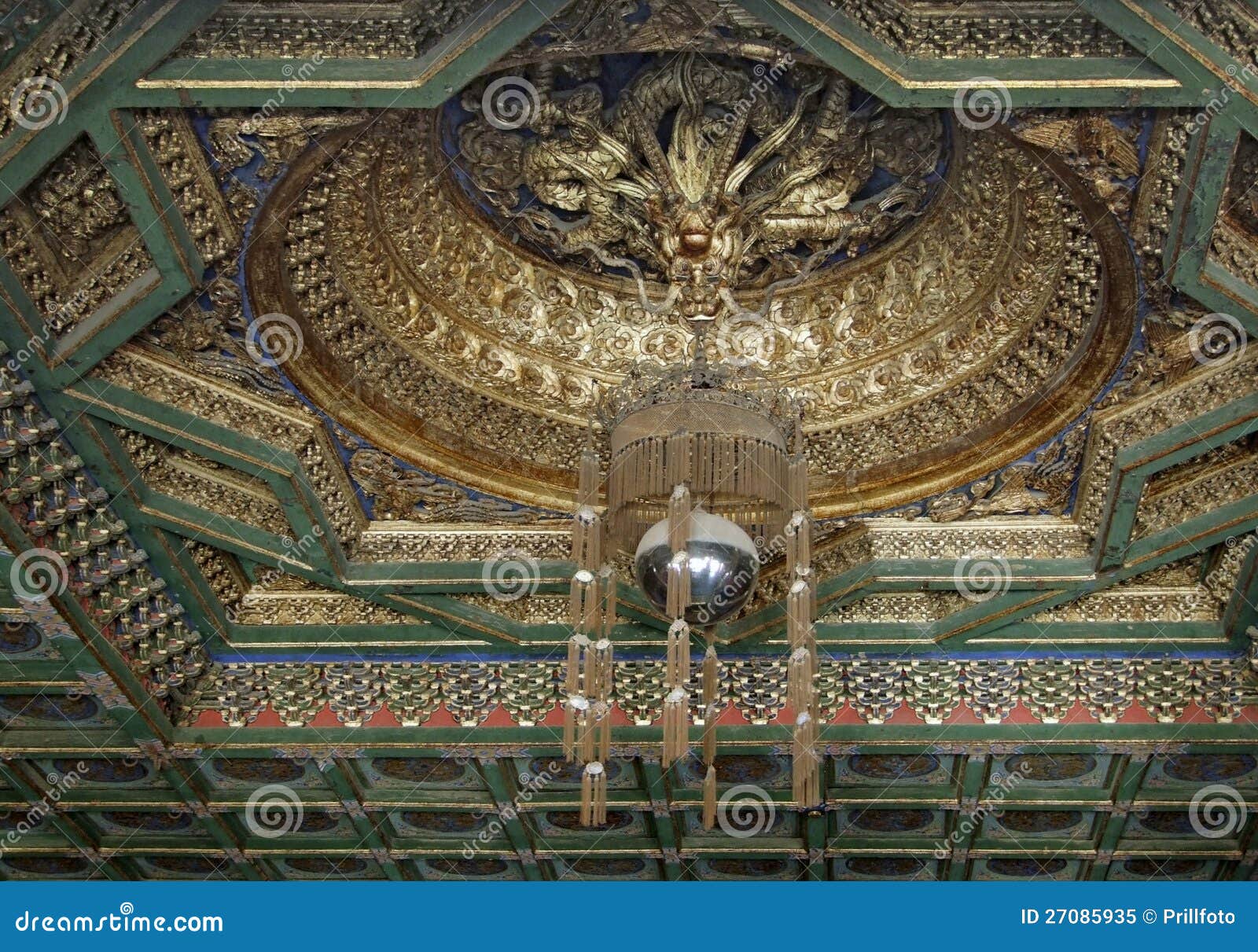 Colorful chinese ceiling stock image. Image of colored - 27085935