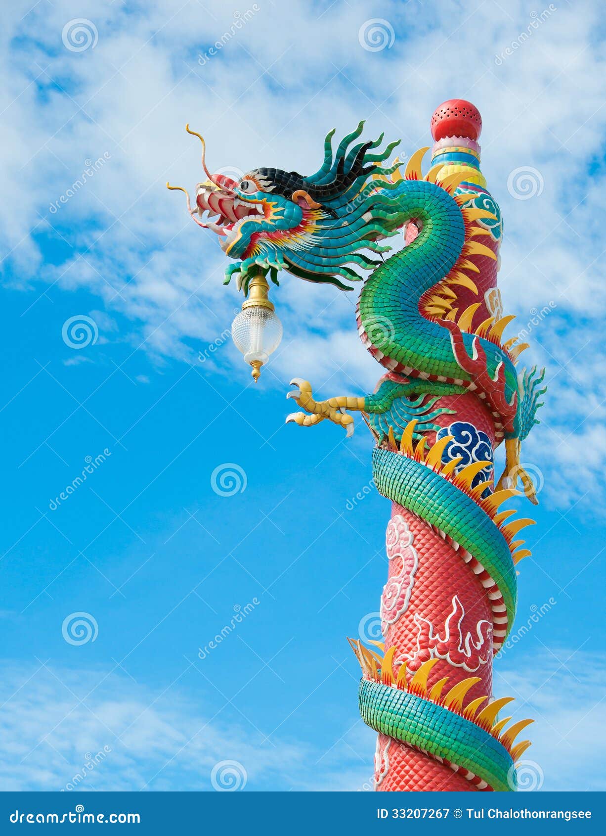 Colorful chinese dragon stock image. Image of decorative - 33207267
