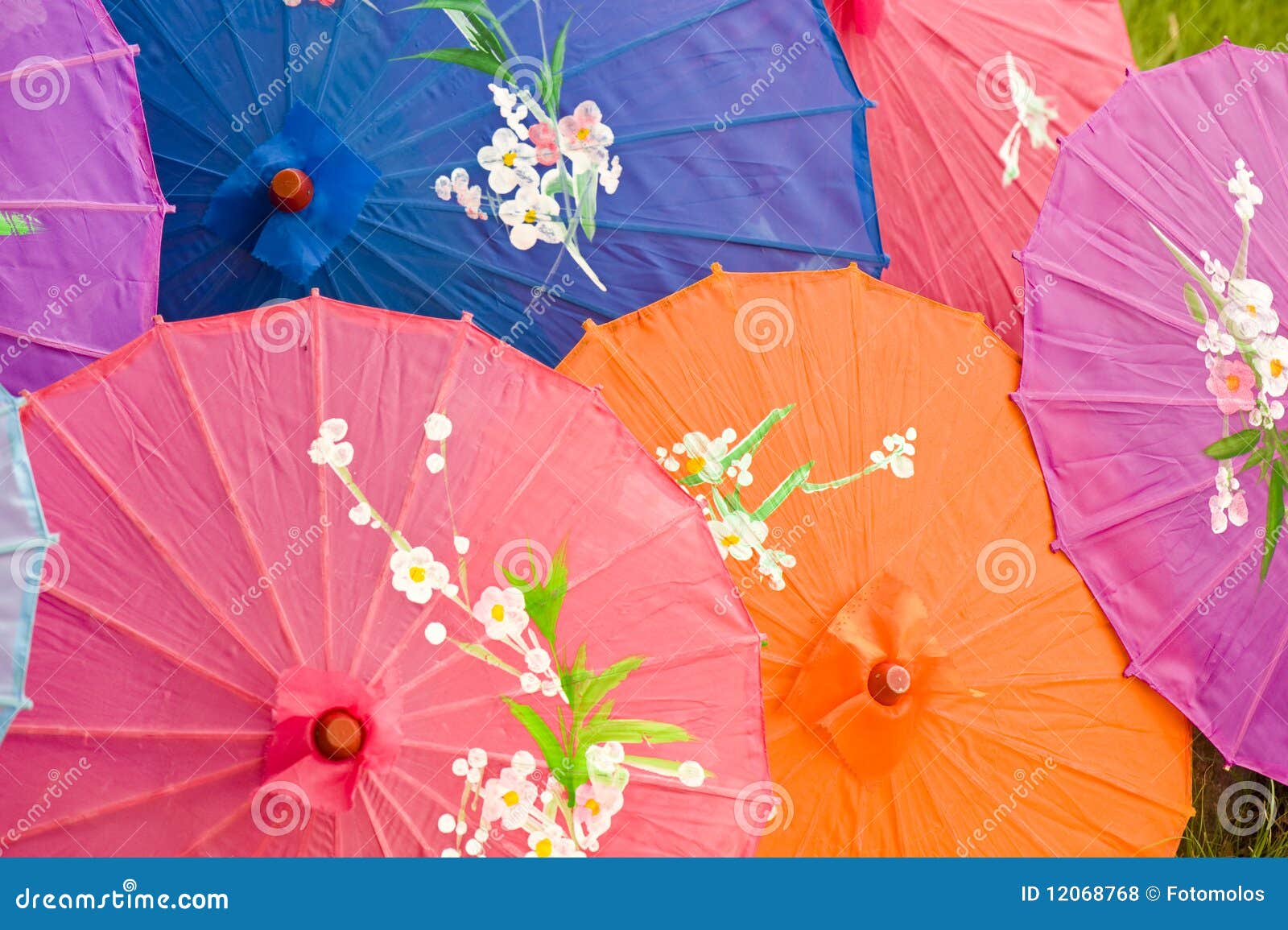 Colorful Chinese Silk Parasols Stock Photo - Image of china, chinese ...