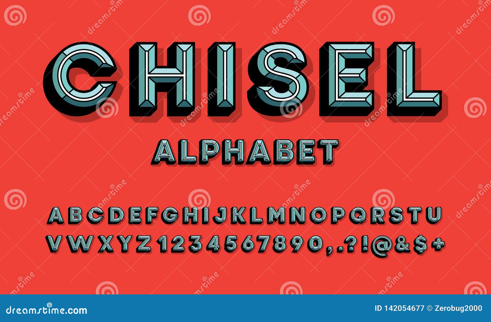 Chisel font stock vector. Illustration of alphabet, type - 142054677