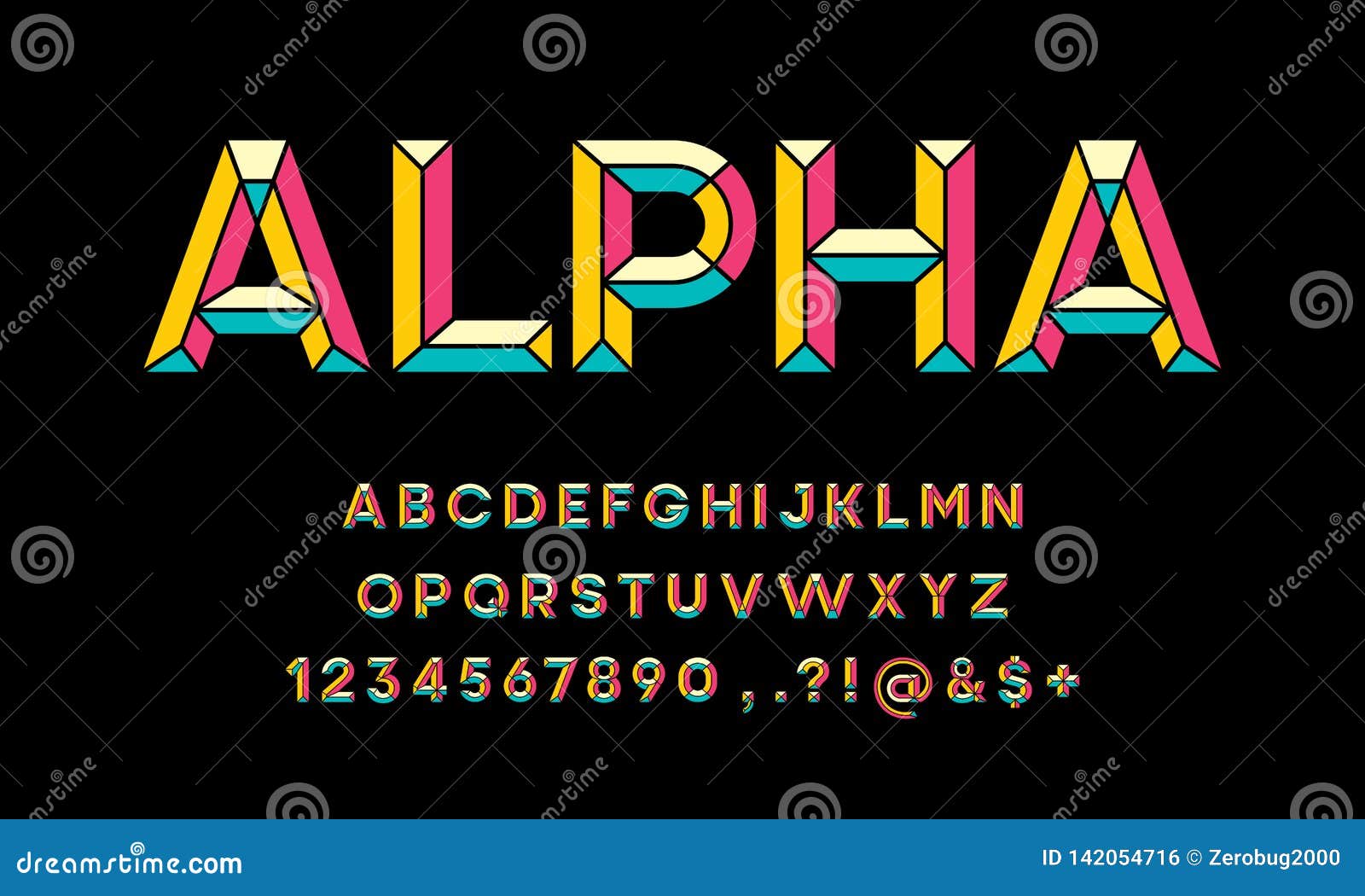 Chisel Font Vector Illustration | CartoonDealer.com #142054716