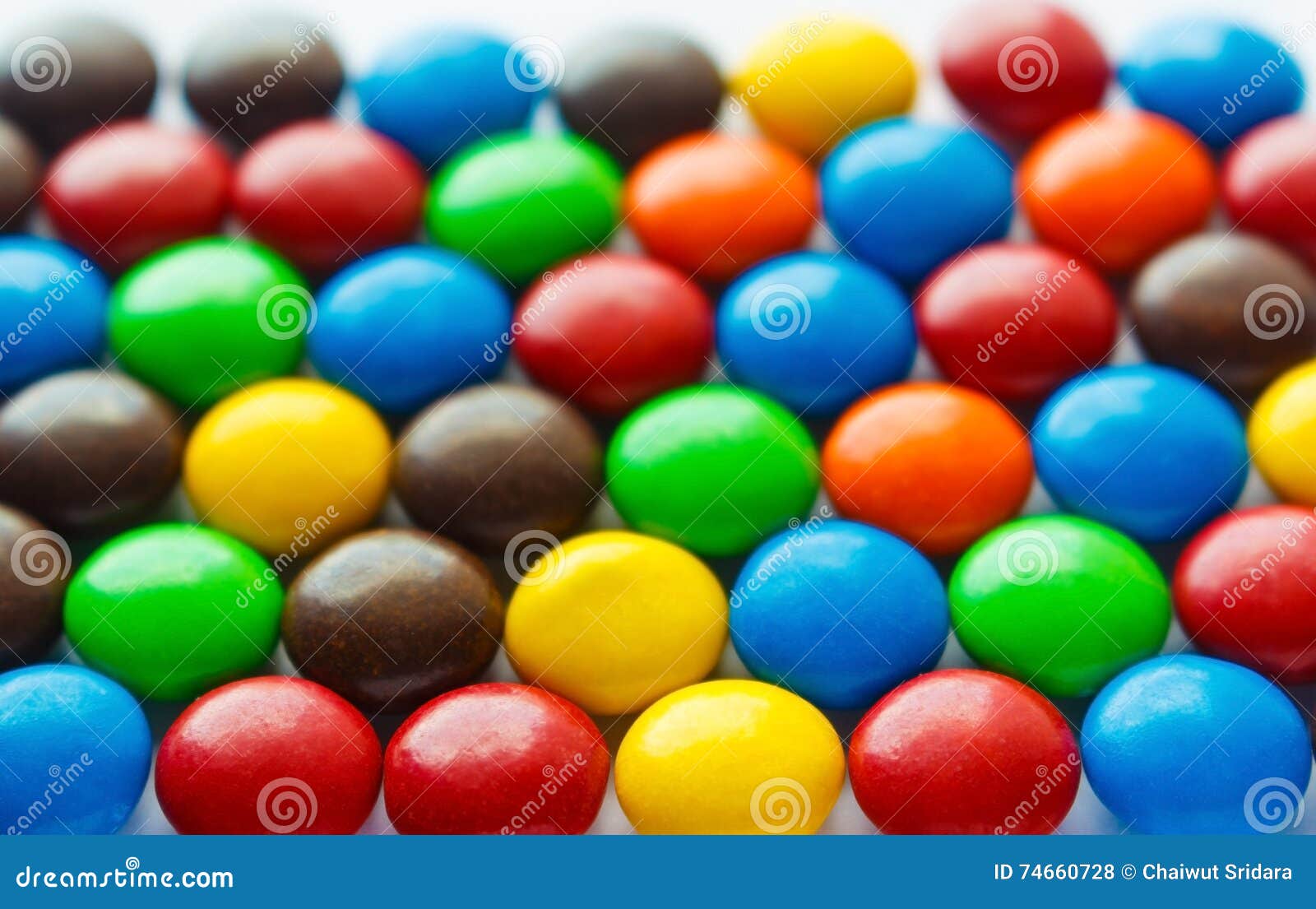 Colorful Chocolate Coated Candy Stock Photo - Image of coated, brown ...