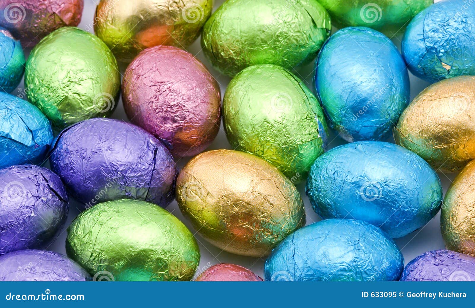 Colorful Chocolate Eggs stock image. Image of easter, flowered - 633095