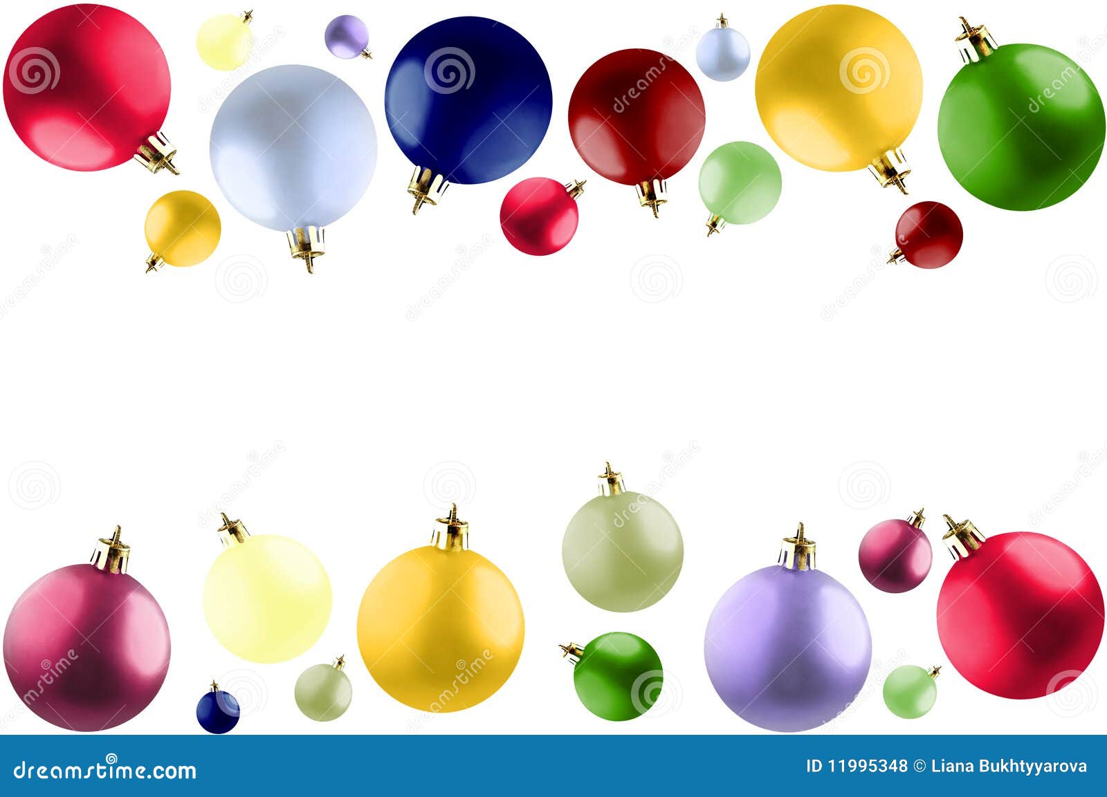 Colorful christmas balls. stock photo. Image of magenta - 11995348