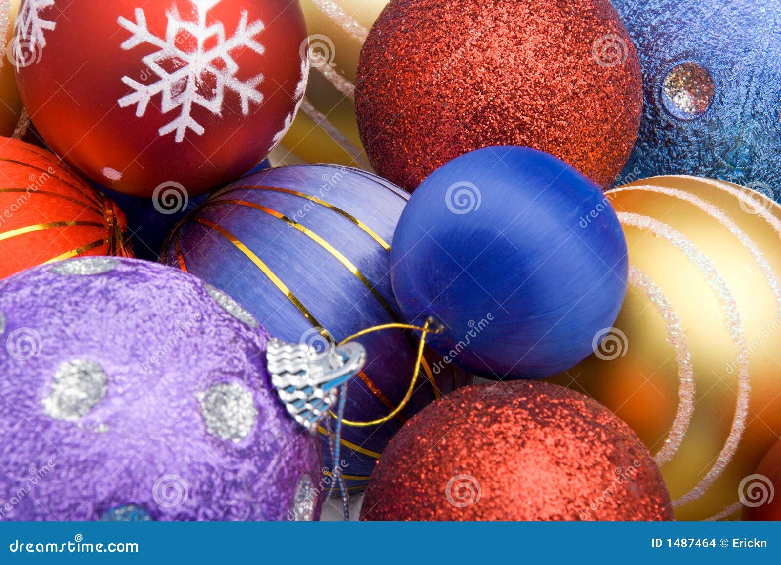 Colorful Christmas balls stock photo. Image of celebration - 1487464