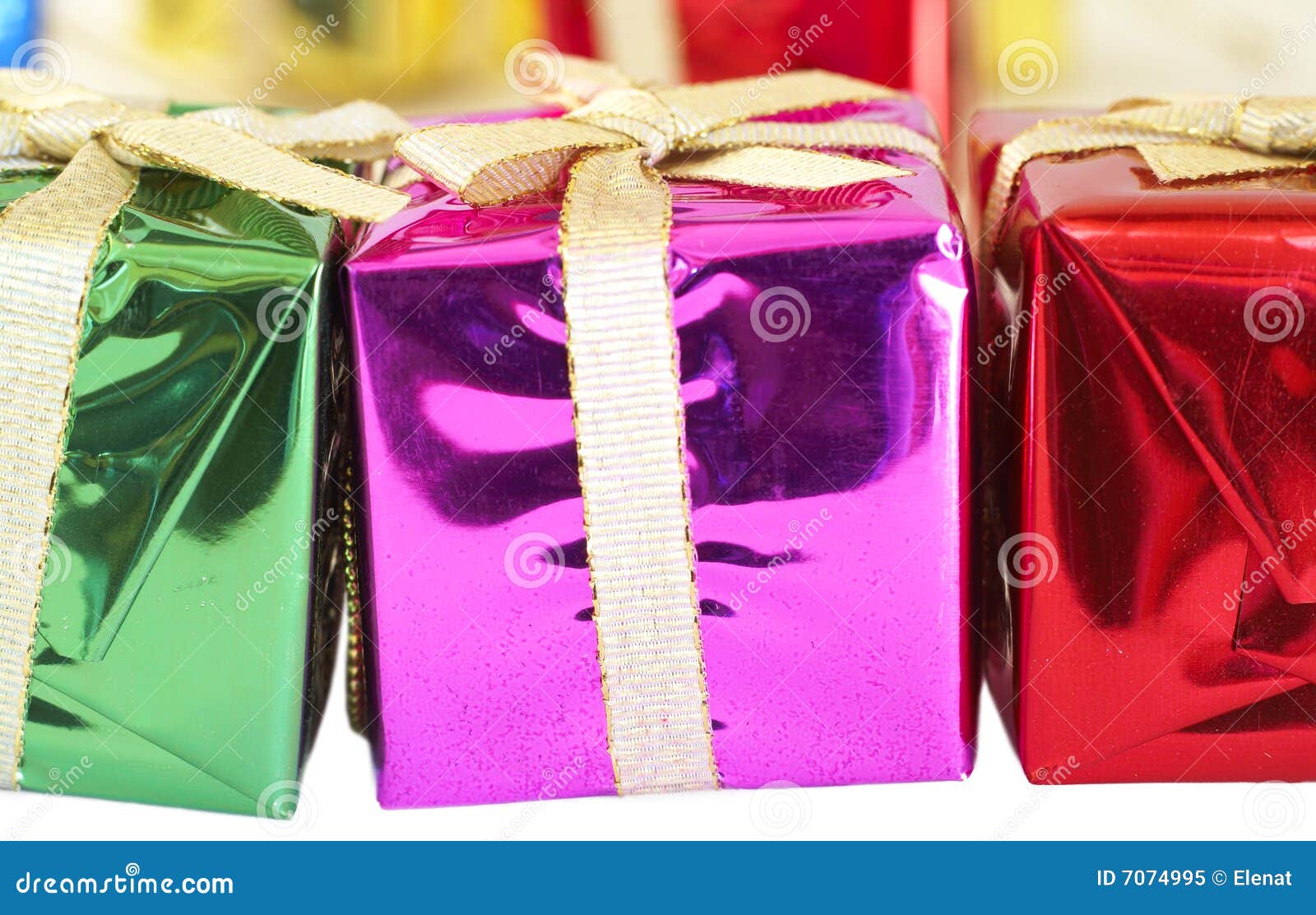 Colorful Christmas gifts stock image. Image of festive - 7074995