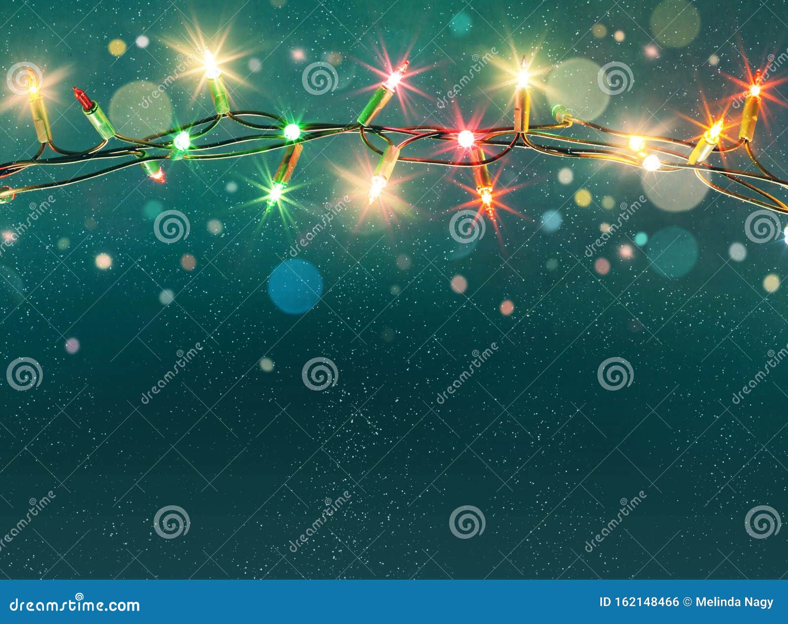 Colorful Christmas Lights Holiday Background Stock Photo - Image of ...