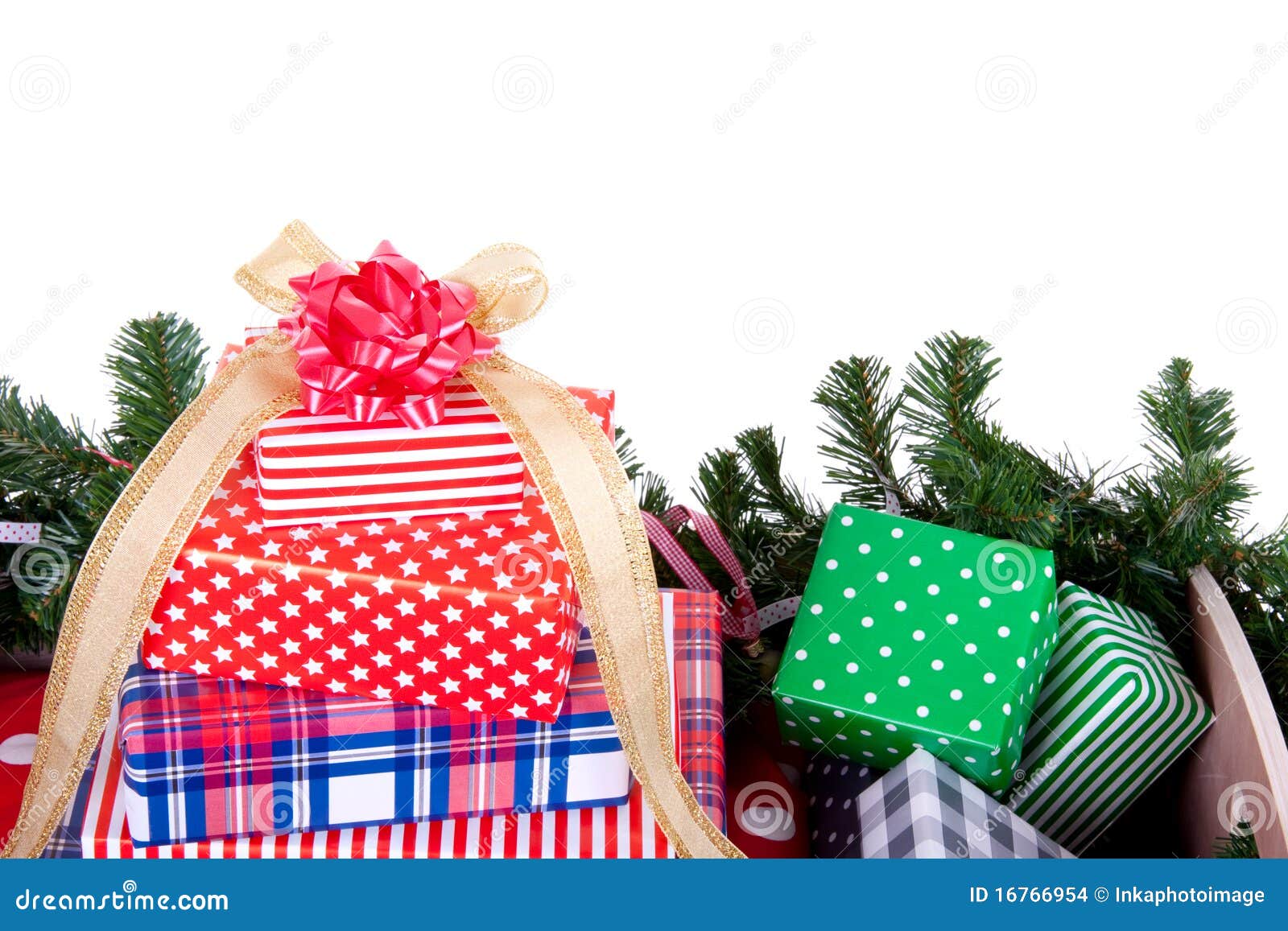 Colorful christmas present stock photo. Image of green - 16766954