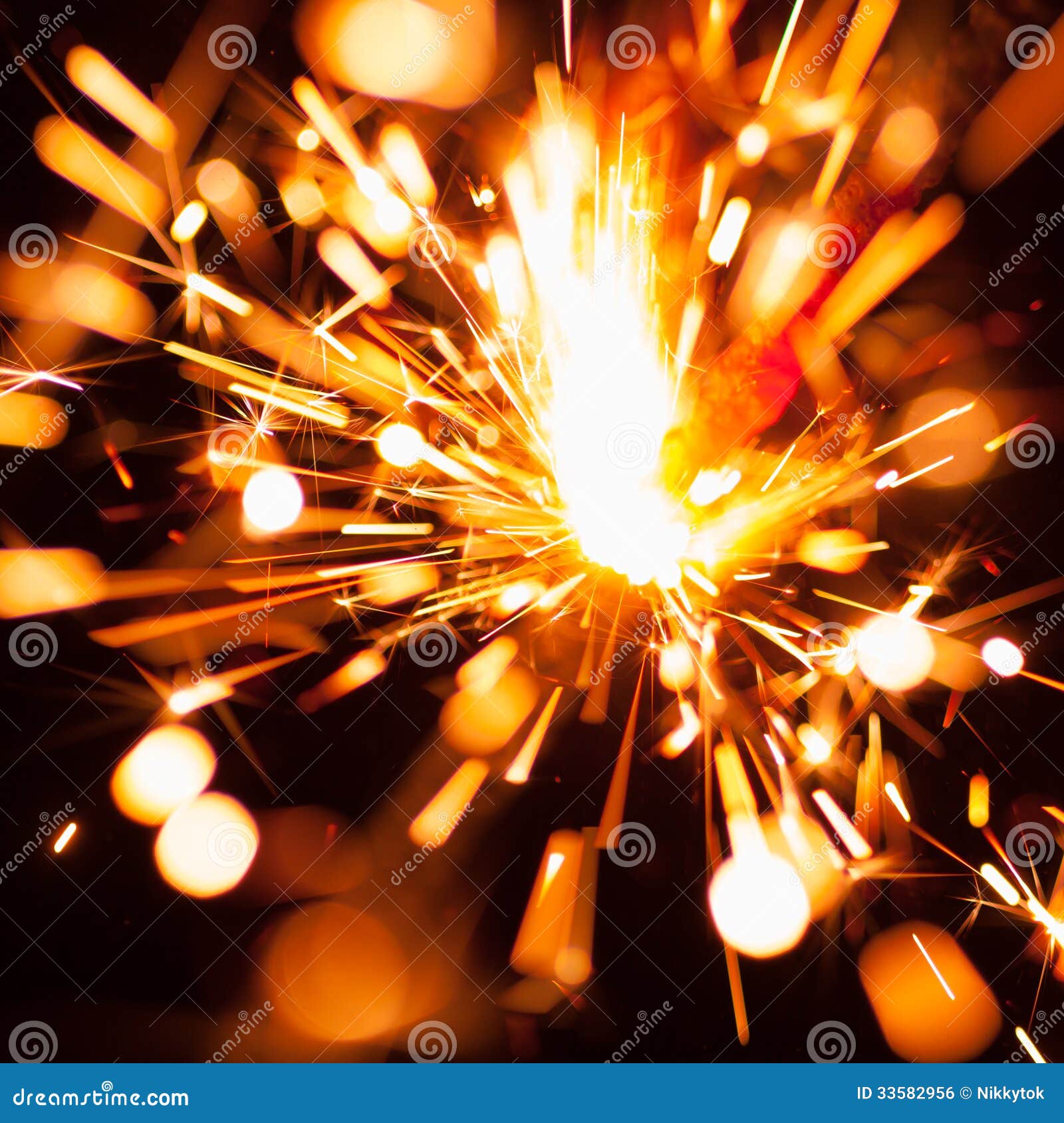 Colorful Christmas Sparkler Stock Photo - Image of orange, holiday ...