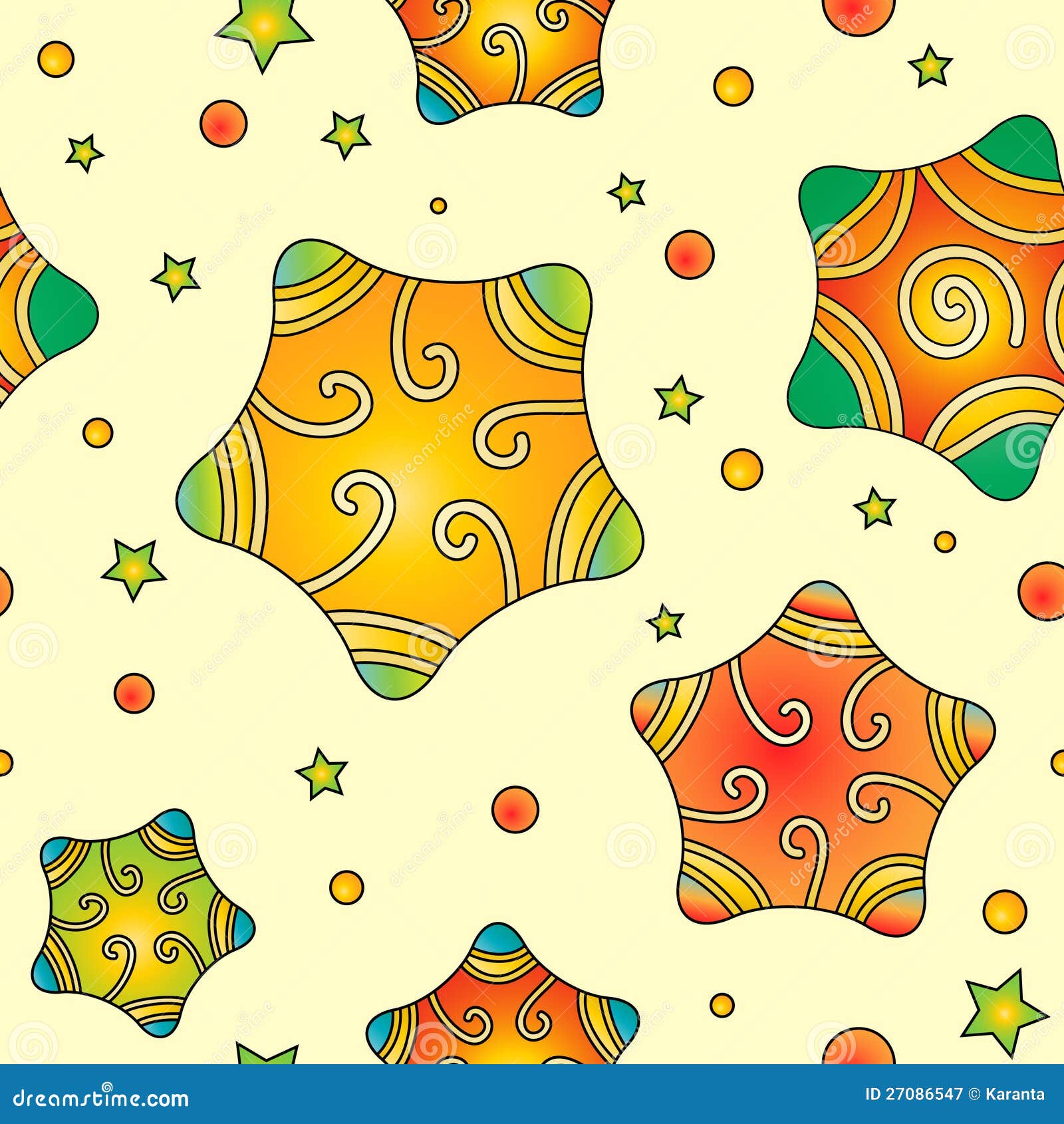 Colorful Christmas Texture with Stars Stock Illustration - Illustration ...