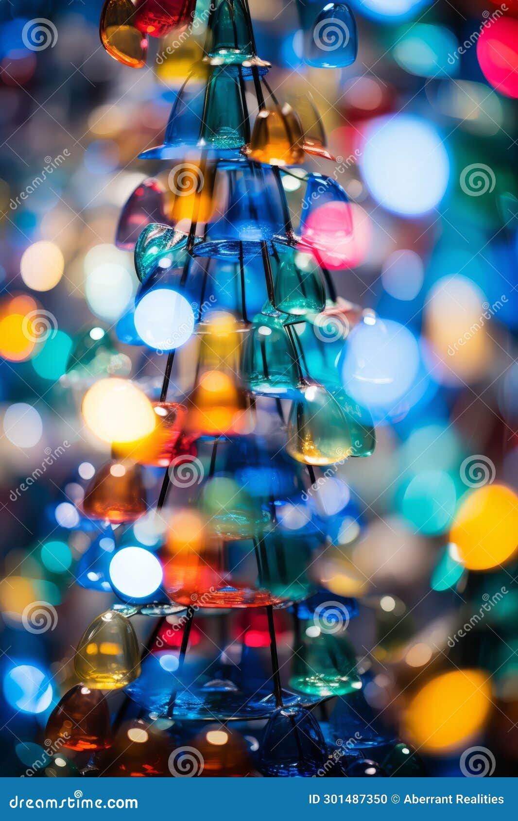 A Colorful Christmas Tree Made Out of Plastic Bottles Stock ...