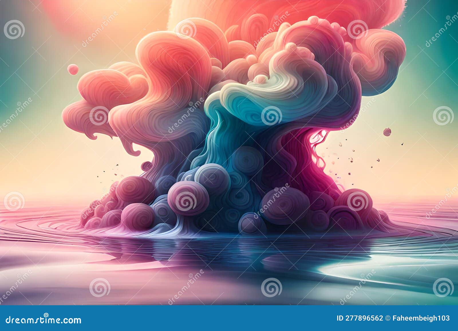 Colorful Chromatic Rainbow Colored Splatter Cloud Stock Illustration ...