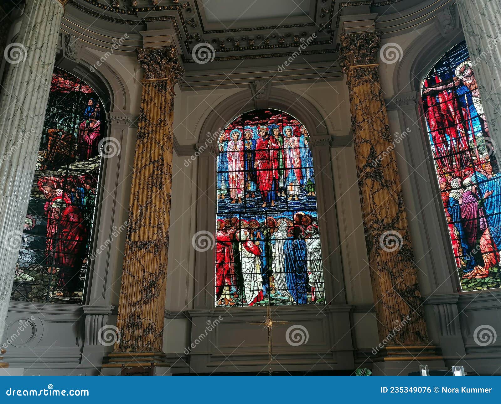 Colorful Church And Virgin Mary With Firework In The Christmas N ... Colorful Church And Virgin Mary With Firework In The Christmas N ...