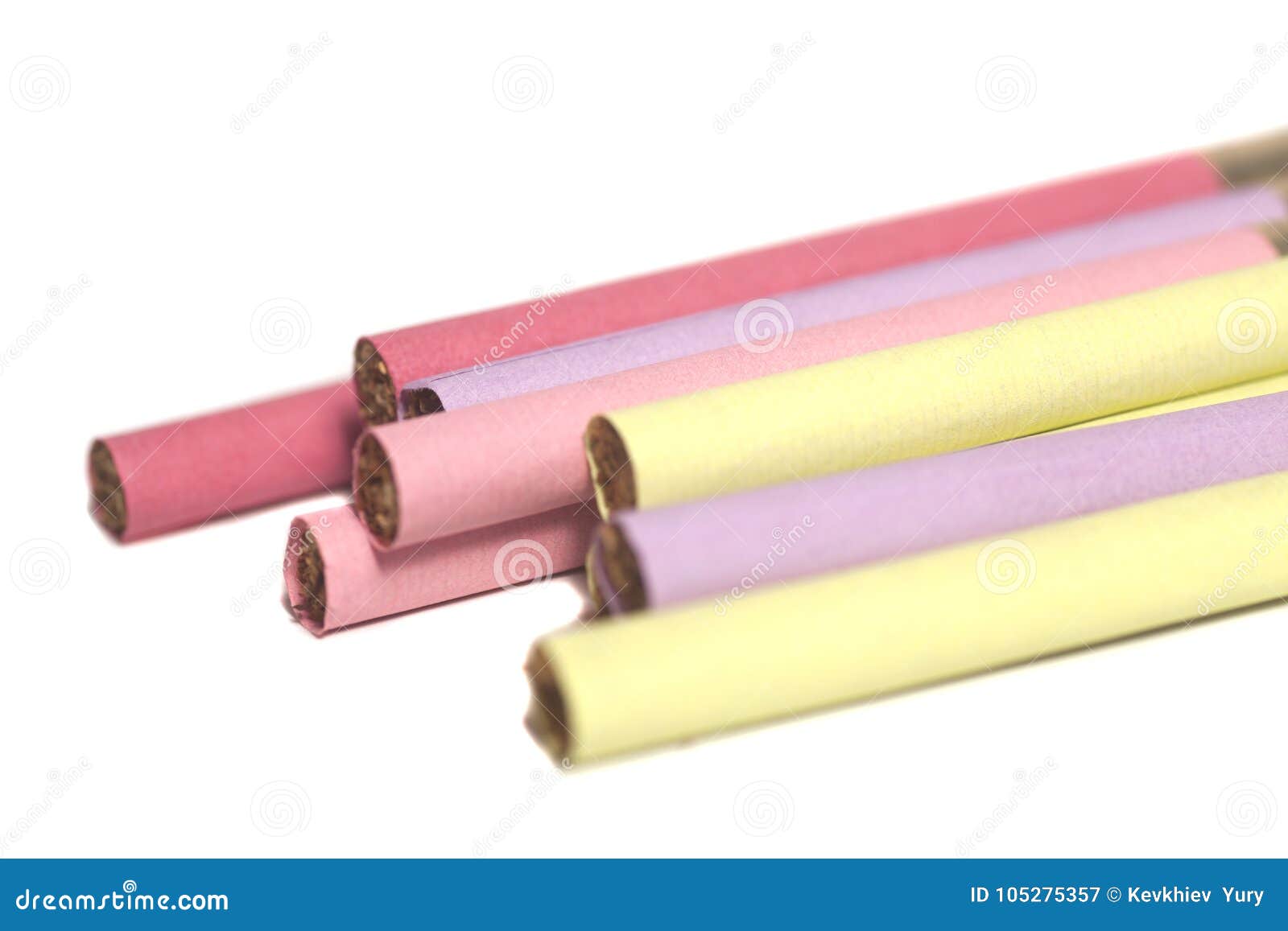 Colorful cigarettes stock image. Image of multicolured - 105275357