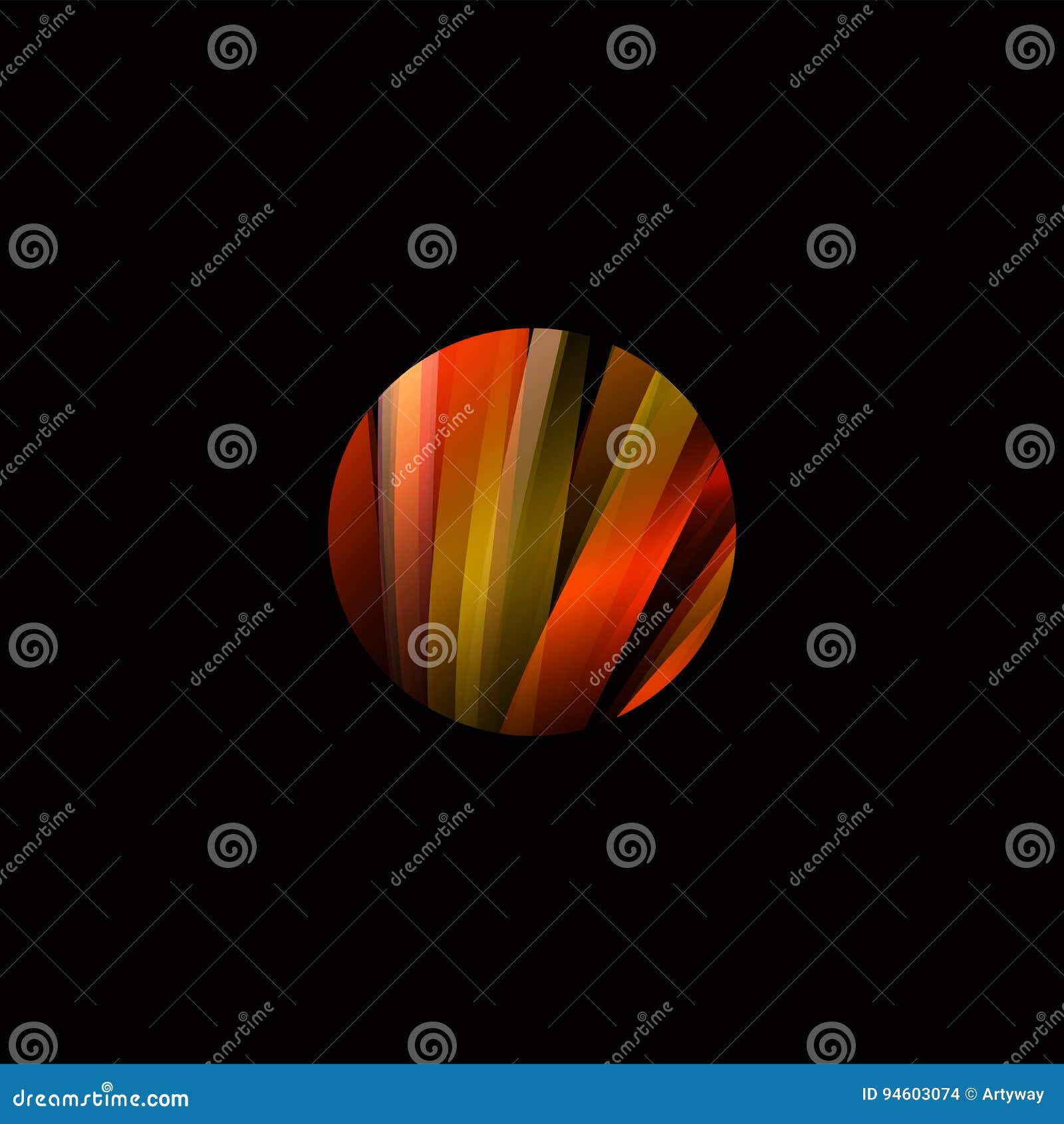 Colorful Circle Abstract Colorful Structure Logo with Lines Set. Future ...