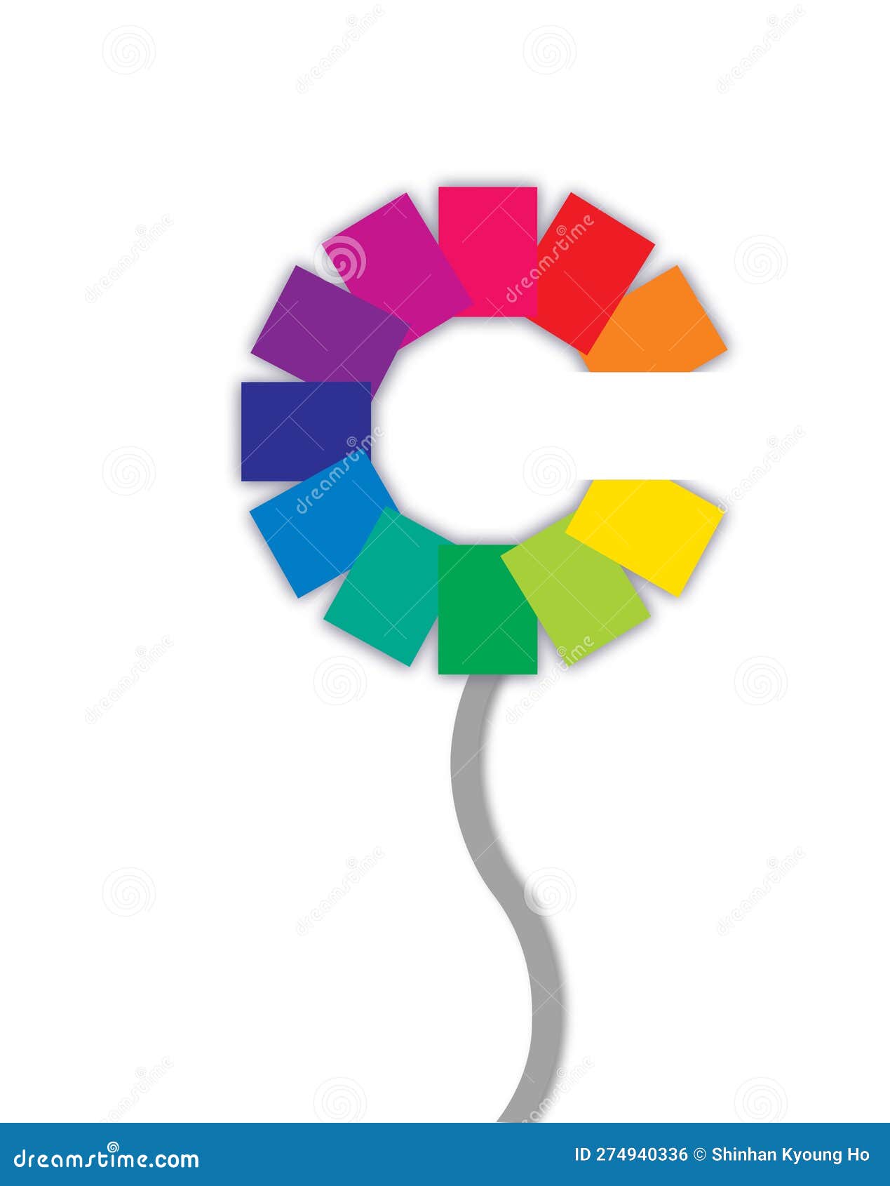 A Colorful Circle with Colored Samples. Stock Illustration ...
