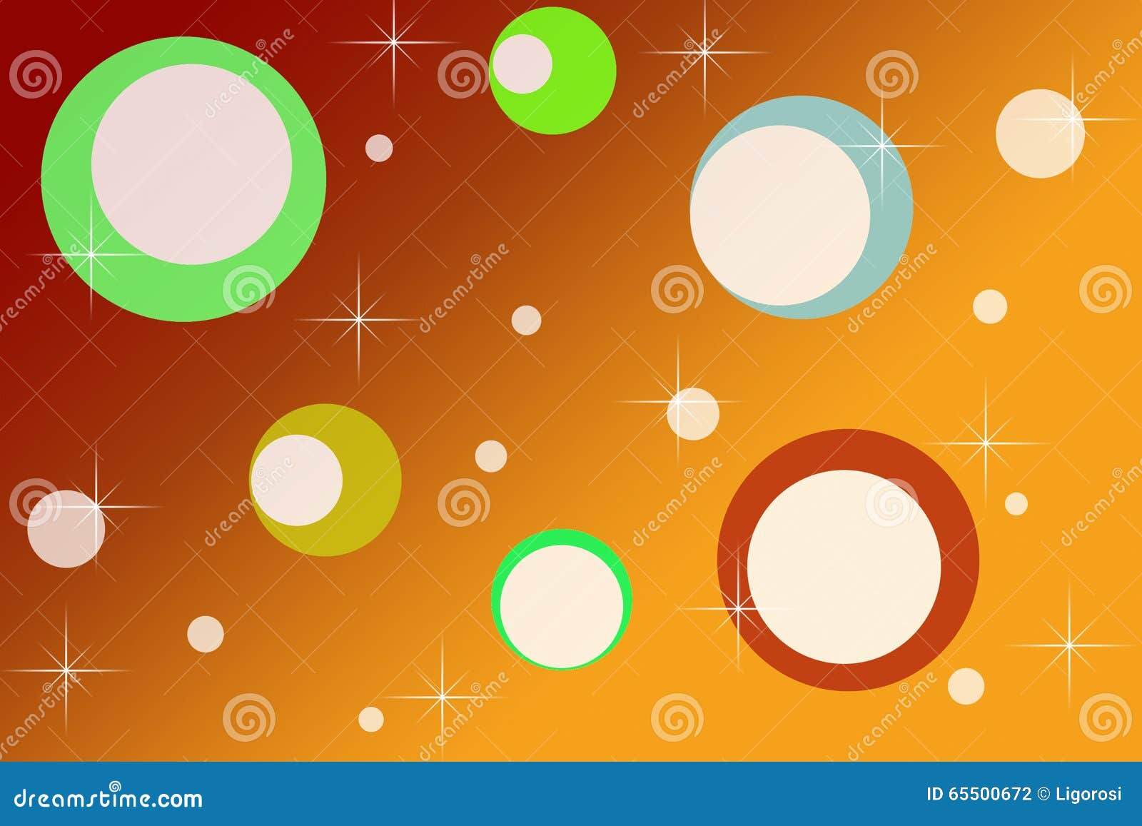 Colorful Circle Dot and Stars Background Stock Illustration ...