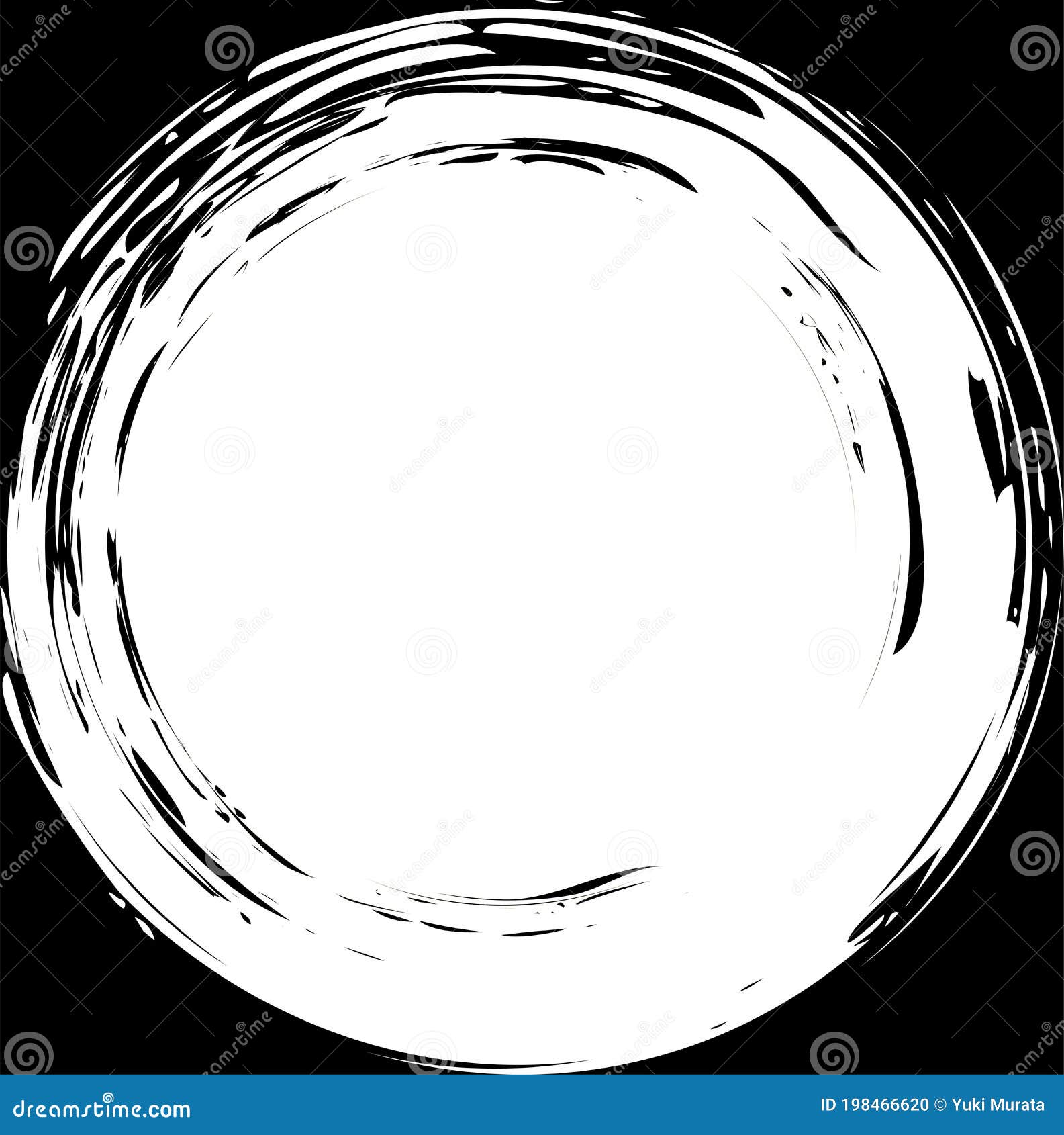 Colorful Circle Drawn with a Brushlet Stock Vector - Illustration of ...