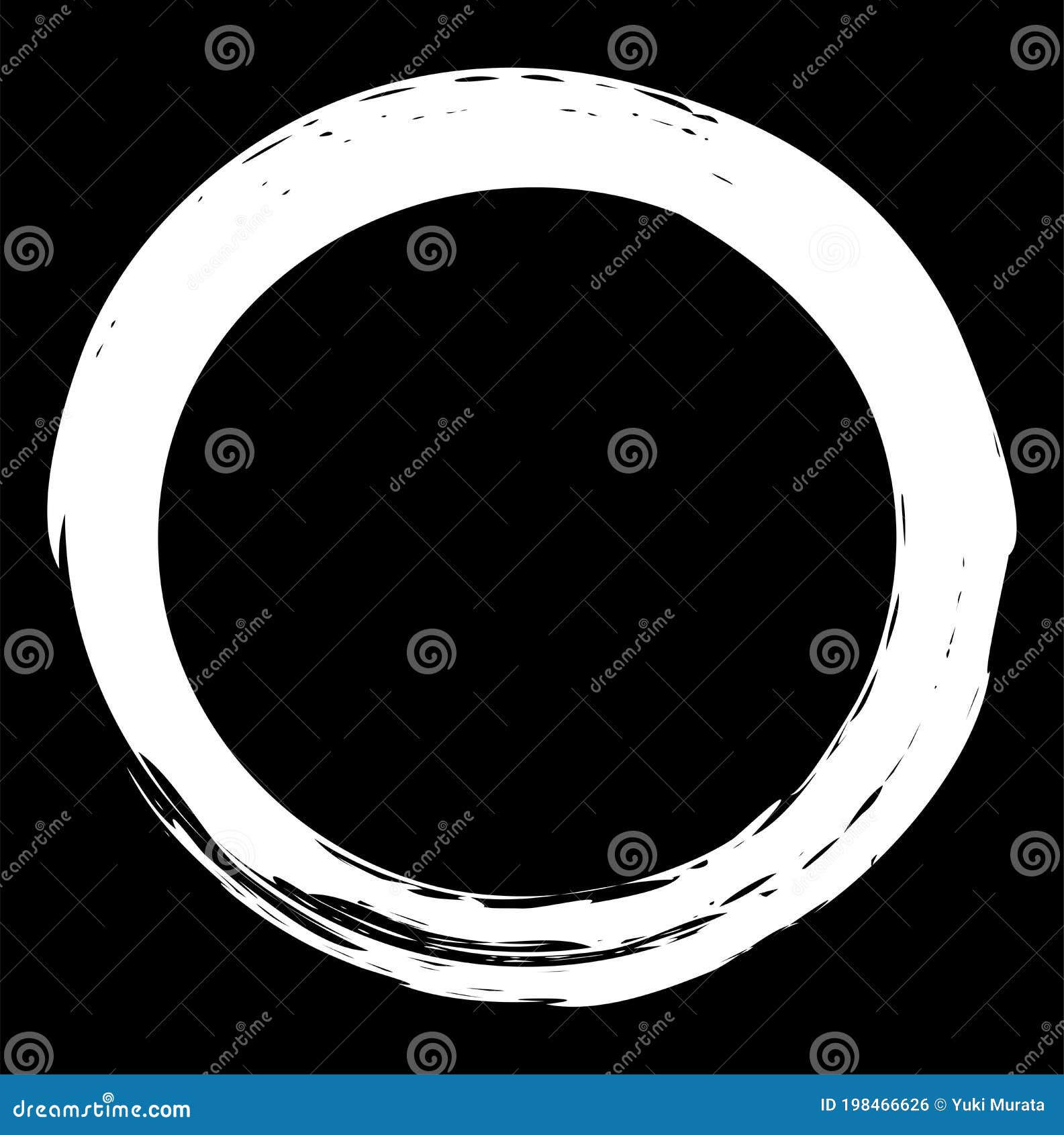 Colorful Circle Drawn with a Brushlet Stock Vector - Illustration of ...