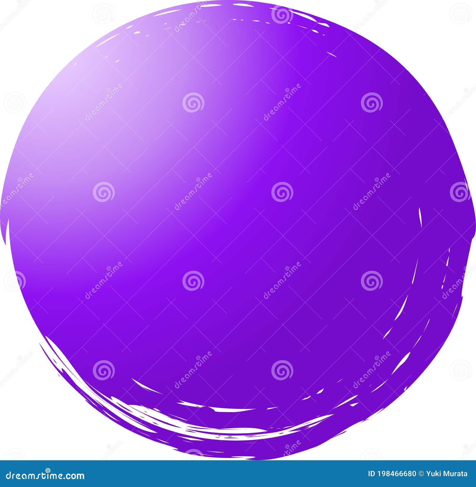Colorful Circle Drawn with a Brushlet Stock Vector - Illustration of ...