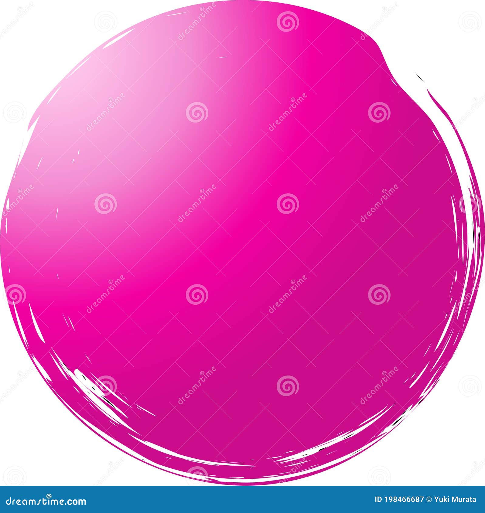 Colorful Circle Drawn with a Brushlet Stock Vector - Illustration of ...