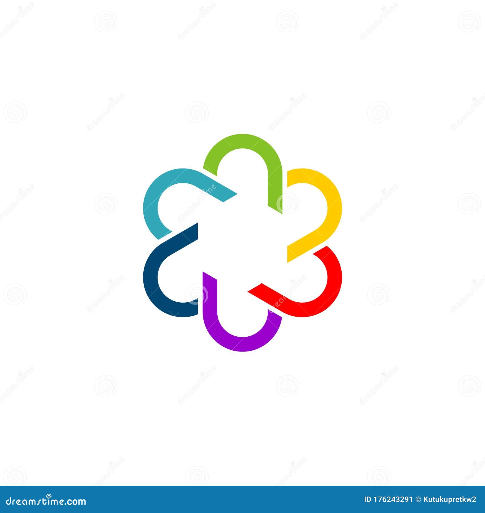 Colorful Circle Flower Vector Logo Template Illustration Design. Vector ...