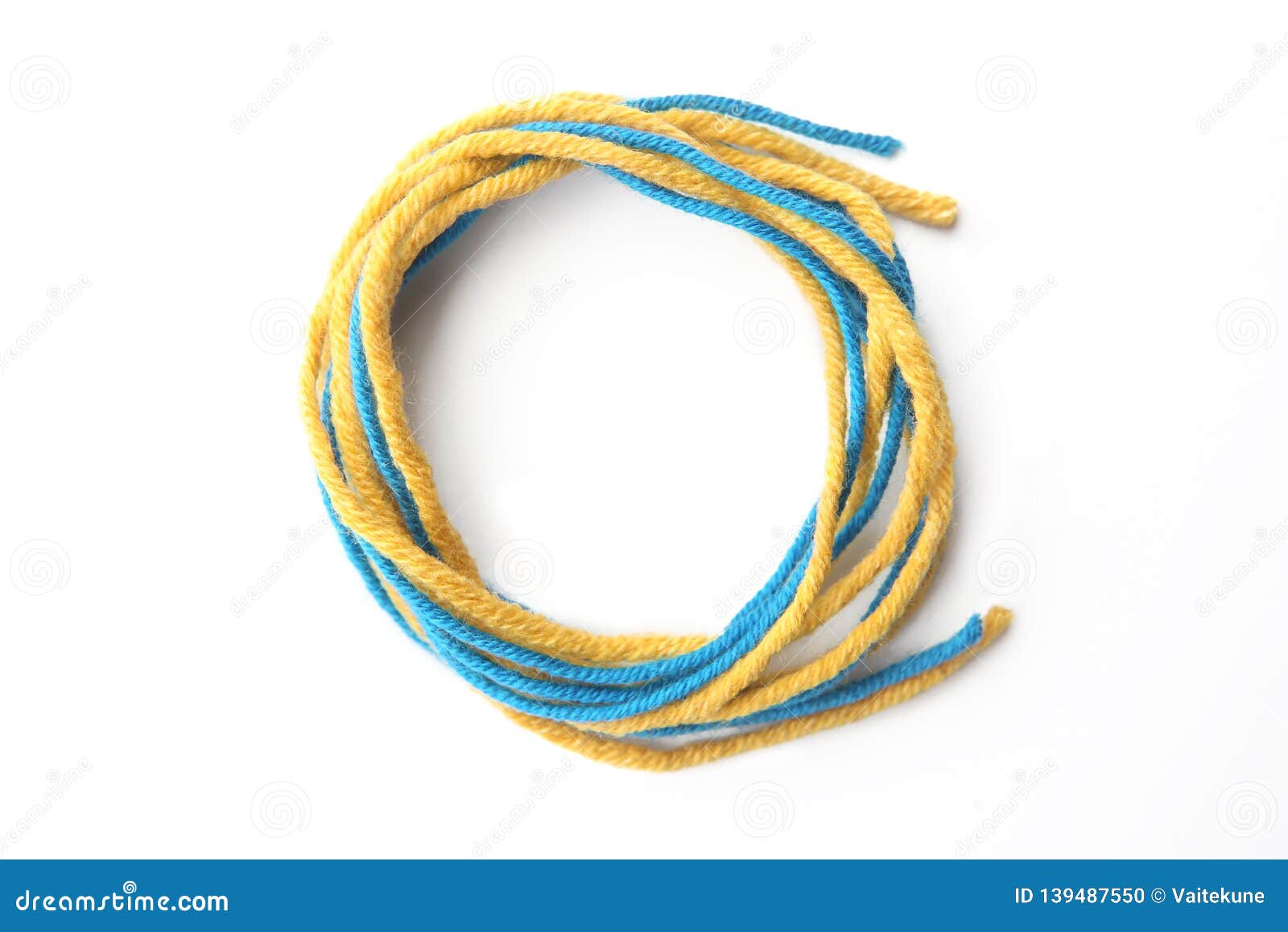 Colorful Circle Frame Made of Thread Isolated on White Background ...