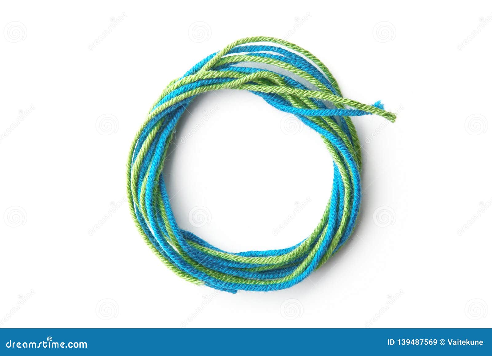 Colorful Circle Frame Made of Thread Isolated on White Background ...