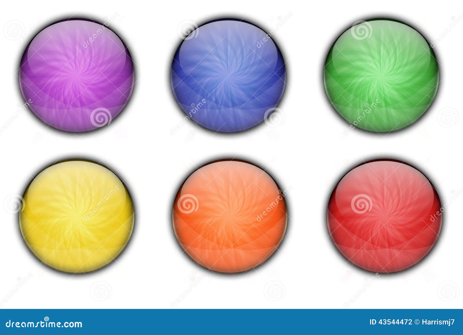 Colorful Circle Glass Web Icon Button Set Stock Illustration ...