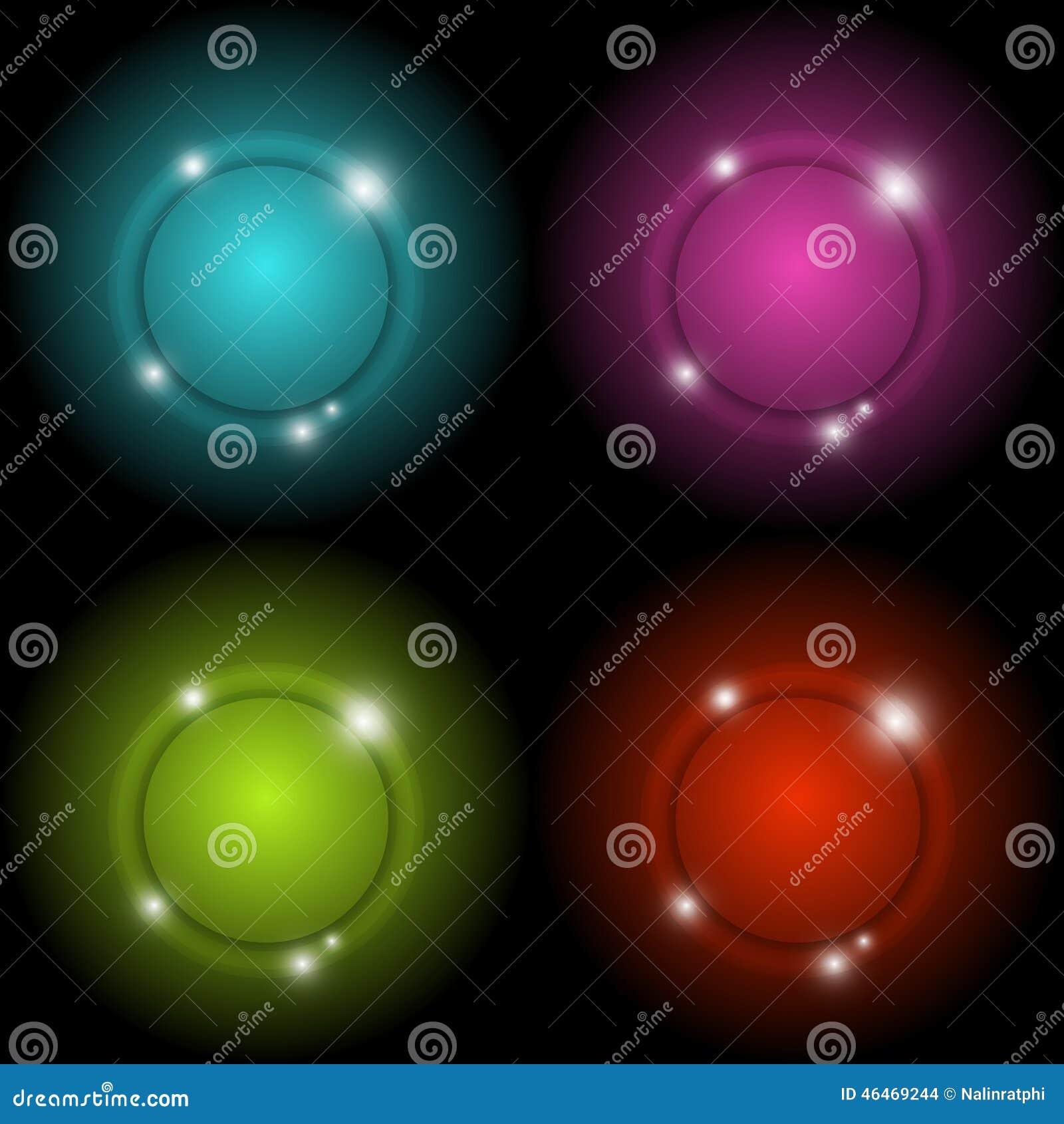 Colorful Circle Glow Vector Abstract Background Stock Vector ...