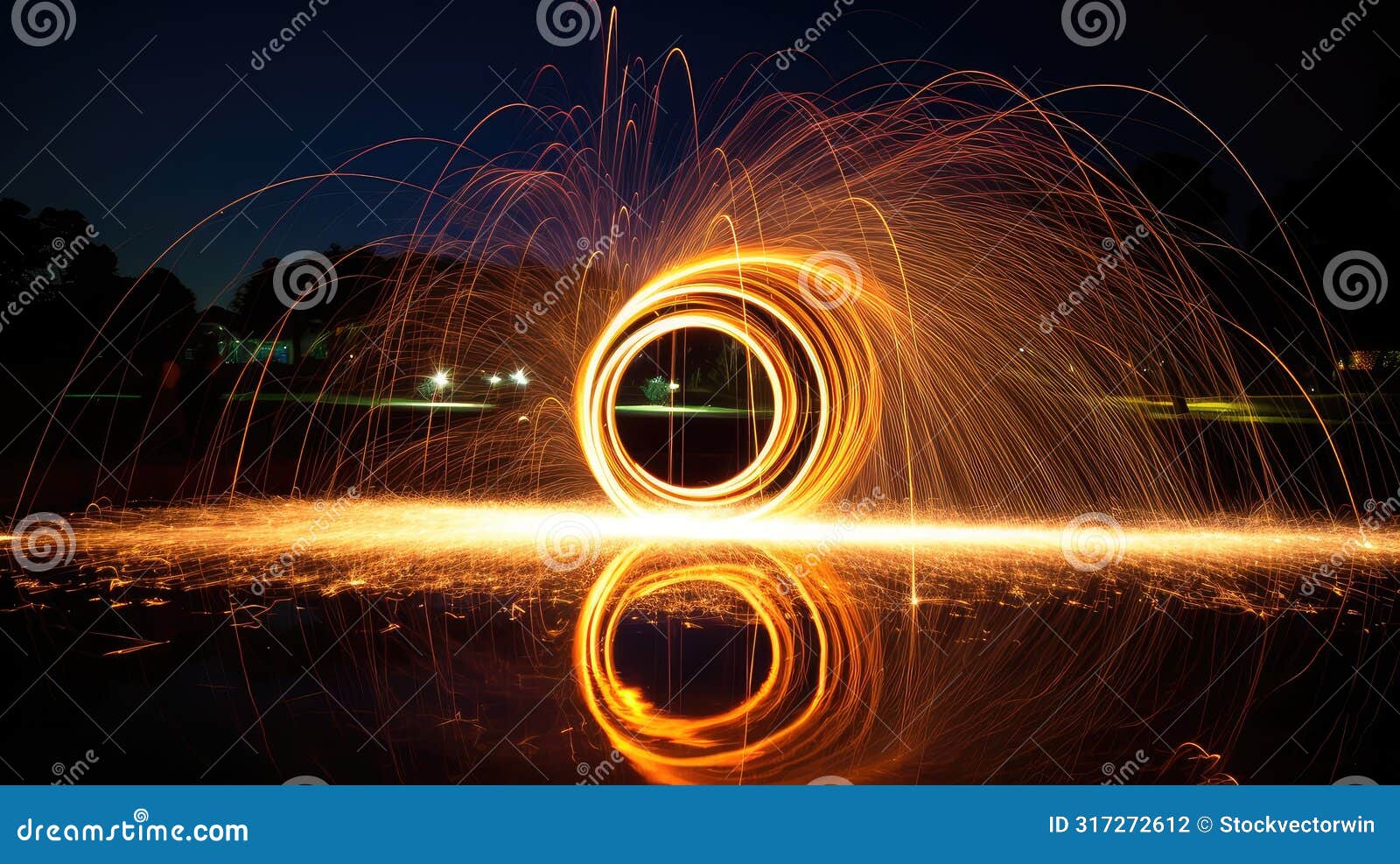 Colorful Circle Light Effect Stock Illustration - Illustration of trail ...