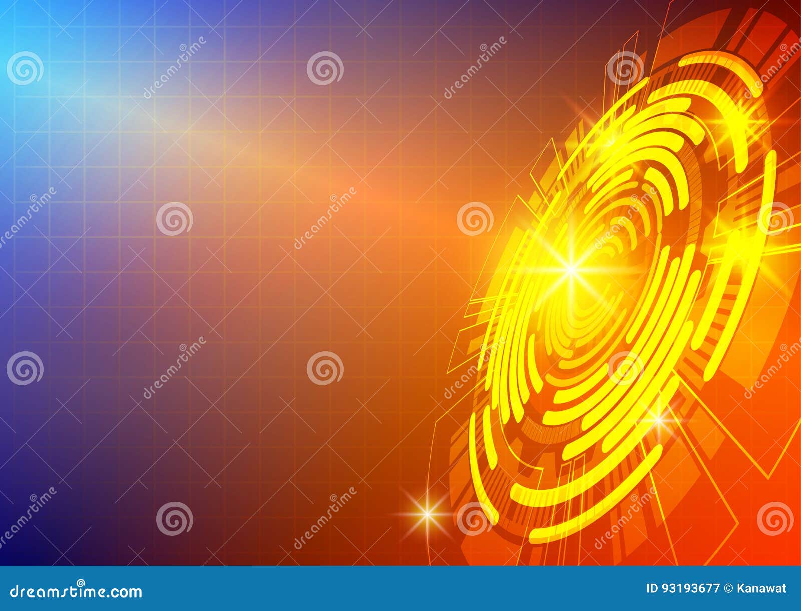 Colorful Circle and Light Technology Abstract Background Stock Vector ...