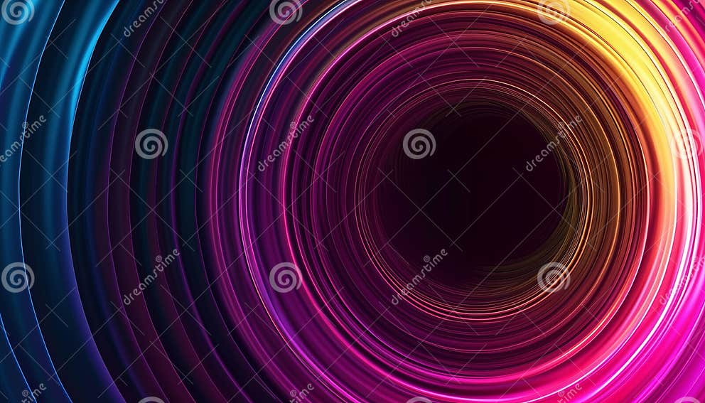 Colorful Circle Line Abstract Background. Stock Illustration ...