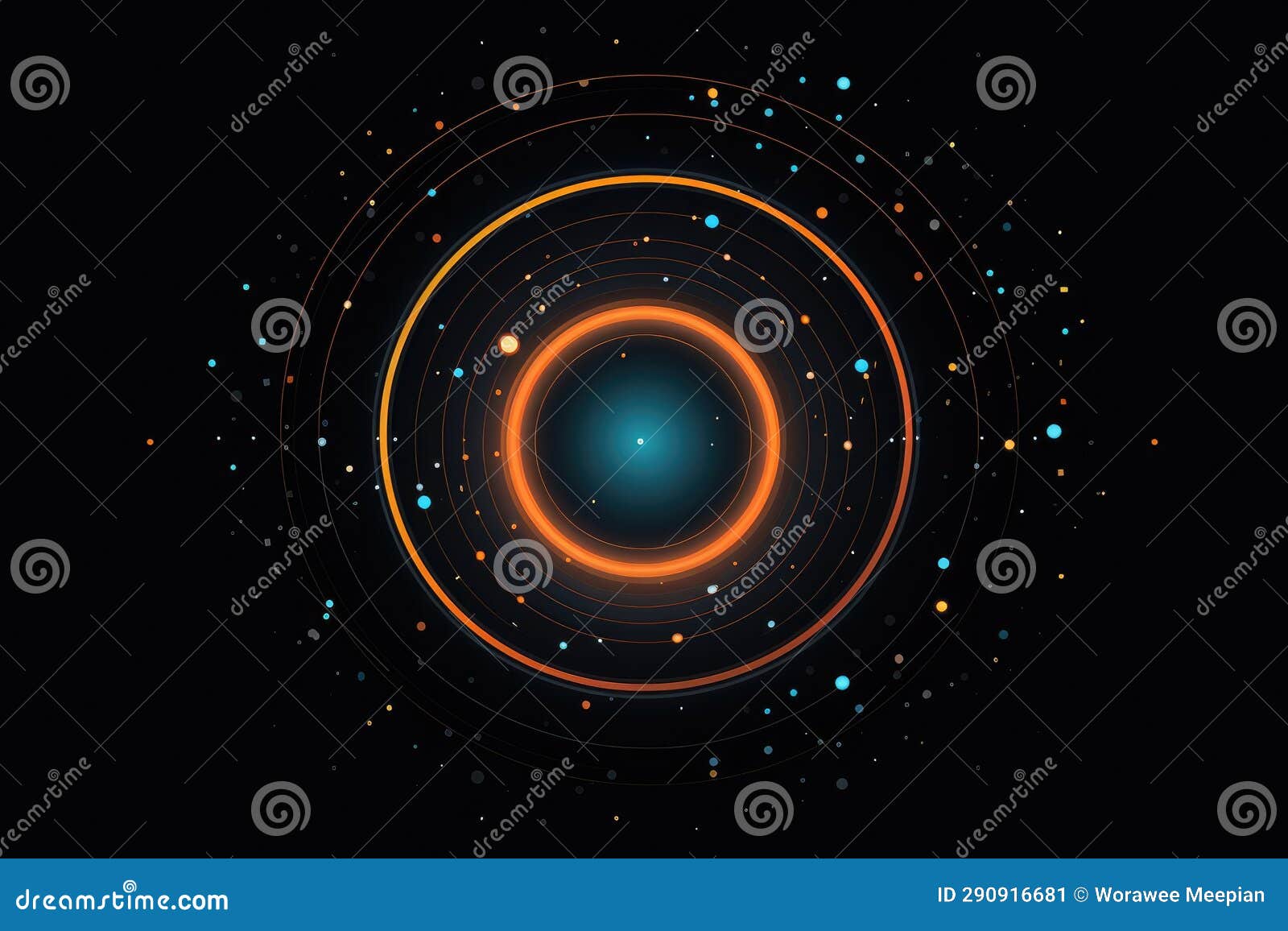 Colorful Circle Line Abstract Background. Generative AI Stock ...