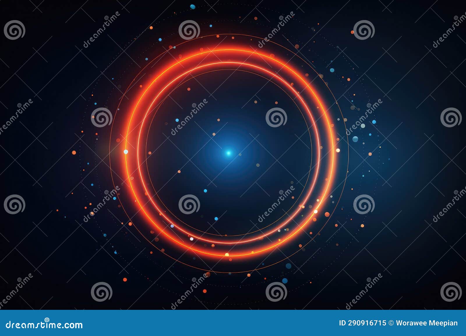 Colorful Circle Line Abstract Background. Generative AI Stock ...