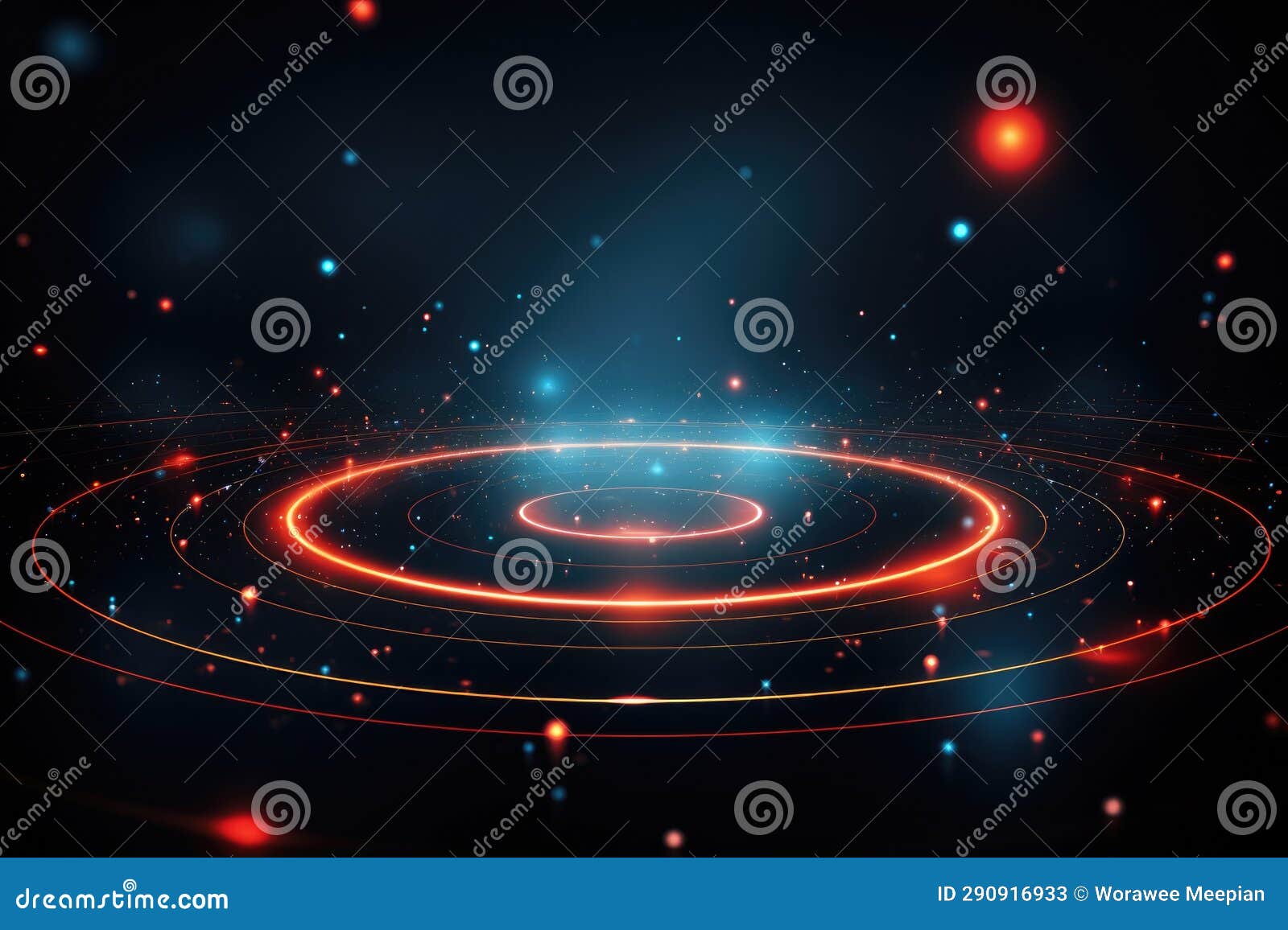 Colorful Circle Line Abstract Background. Generative AI Stock ...