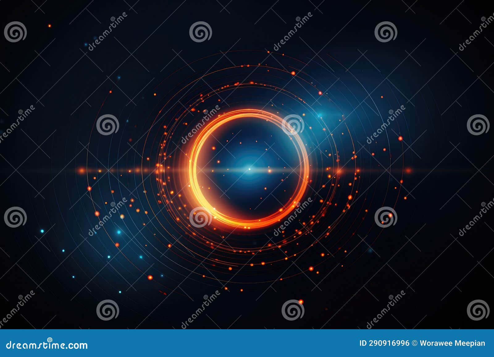 Colorful Circle Line Abstract Background. Generative AI Stock ...