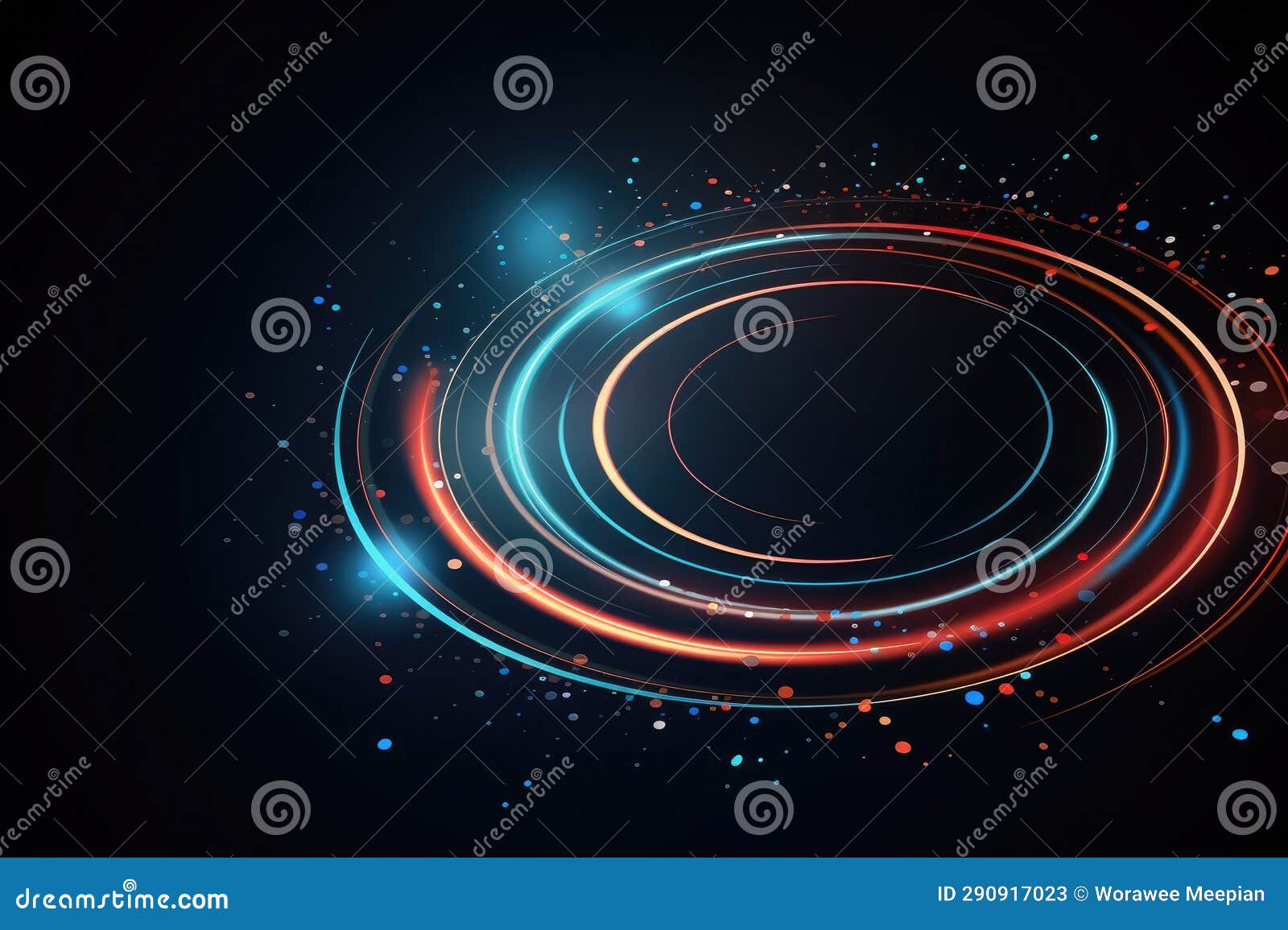 Colorful Circle Line Abstract Background. Generative AI Stock ...