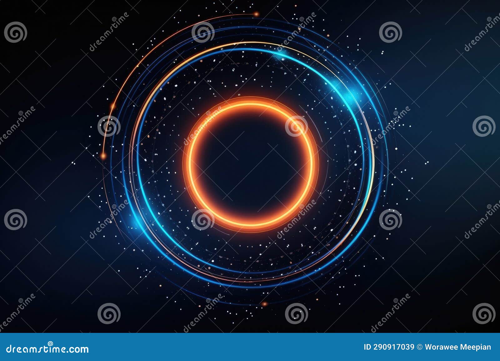 Colorful Circle Line Abstract Background. Generative AI Stock ...
