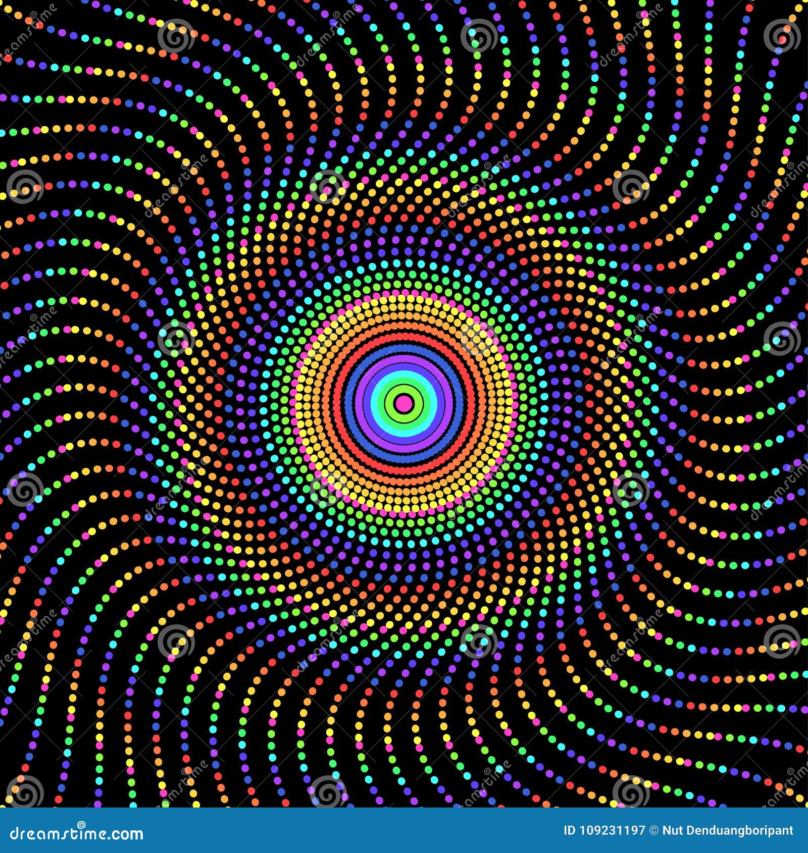 Colorful Circle Line Abstract Background Stock Vector - Illustration of ...